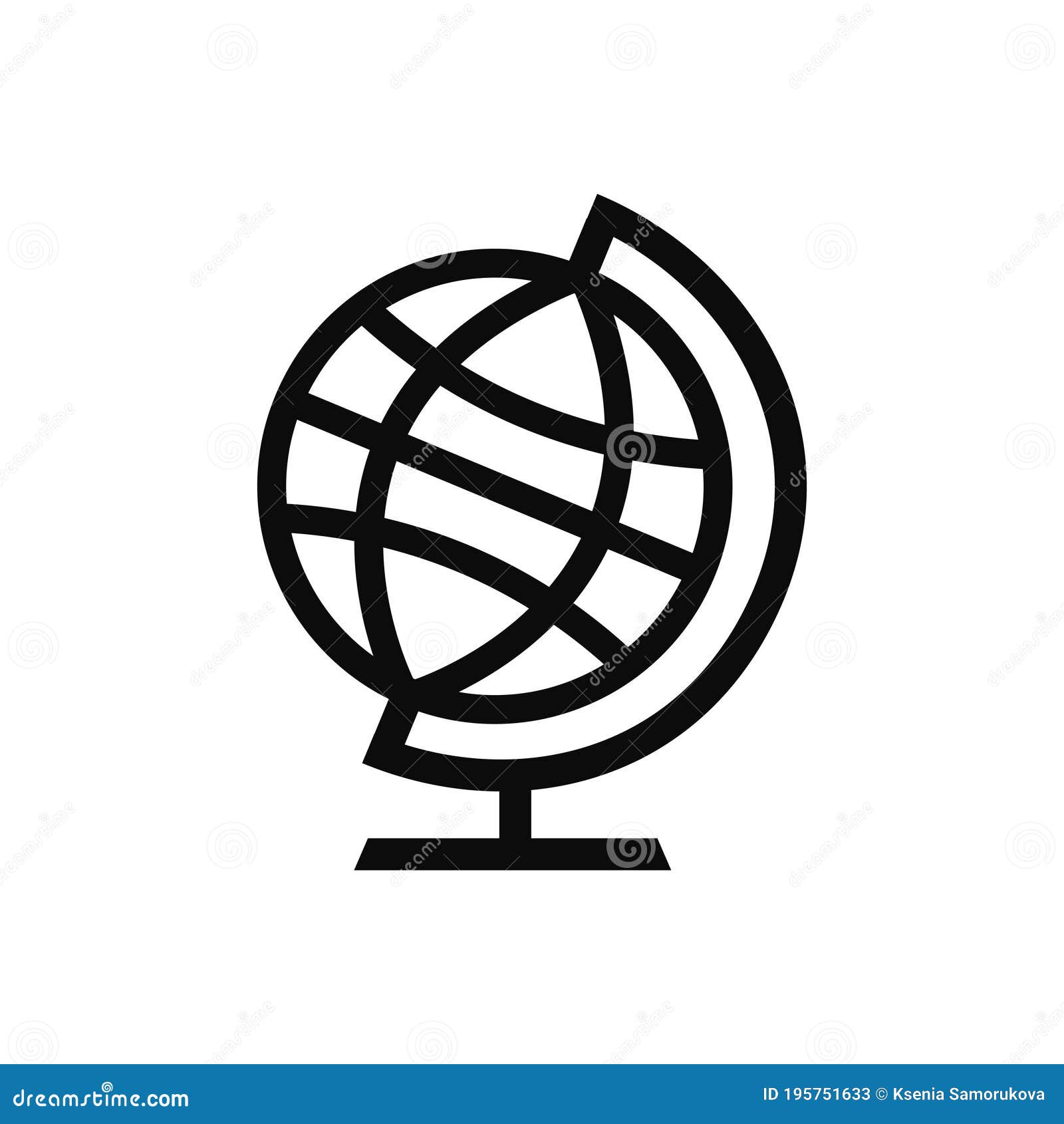 Globe Icon. Vector Geographyc Symbol Stock Vector - Illustration of ...