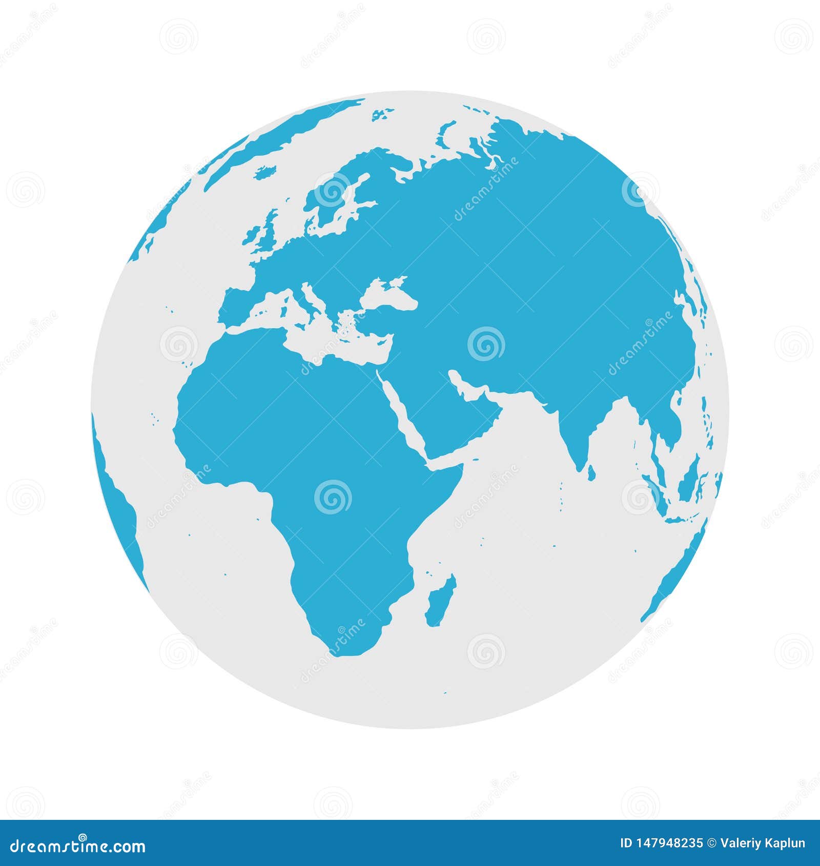 Globe Icon - Round World Map Flat Vector Stock Illustration ...