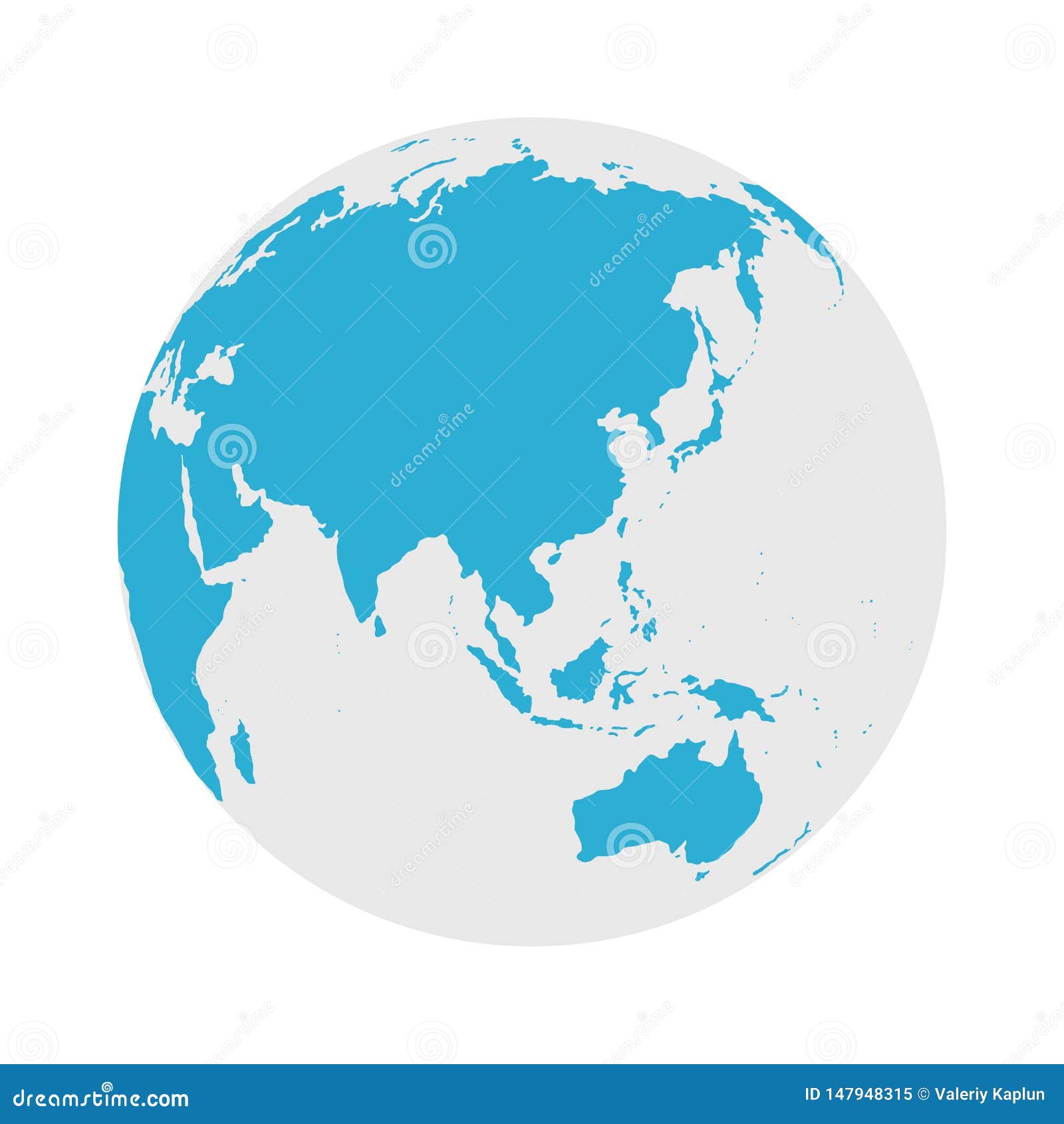 Globe Icon - Round World Map Flat Vector Stock Illustration ...