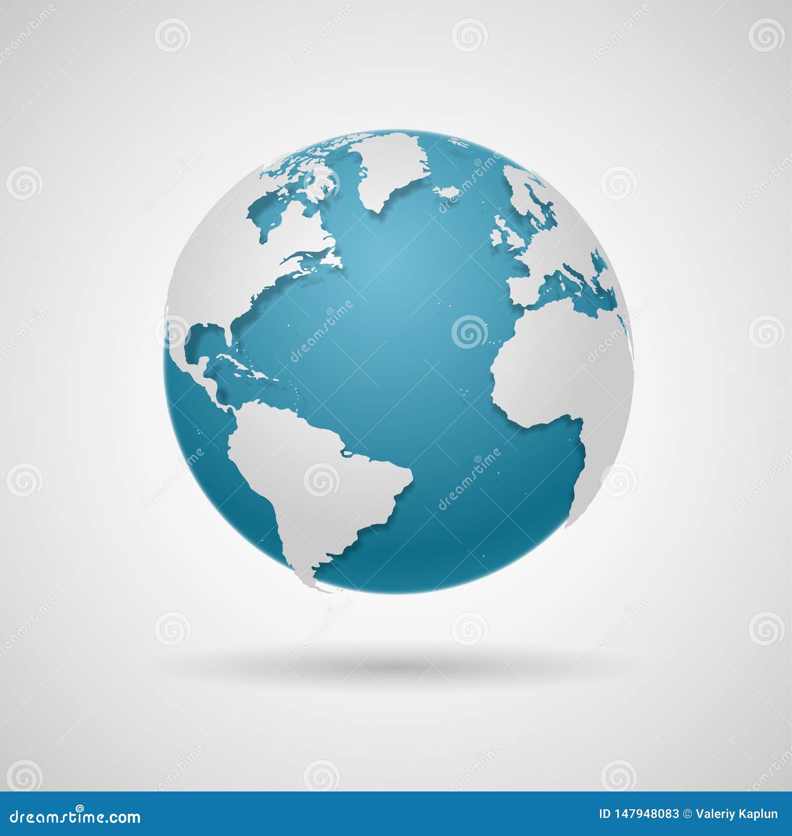 Globe Icon - Round World Map Vector Stock Illustration - Illustration ...