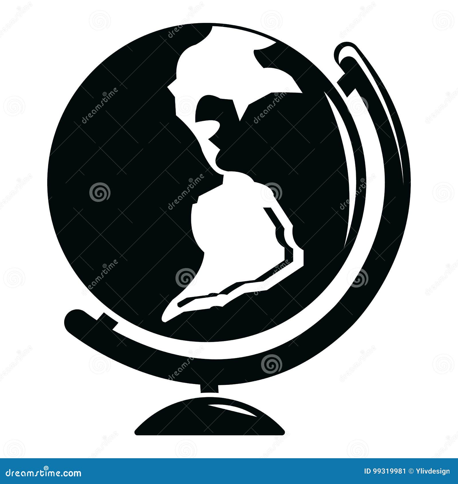 Globe Icon, Simple Black Style Stock Vector - Illustration of globe ...