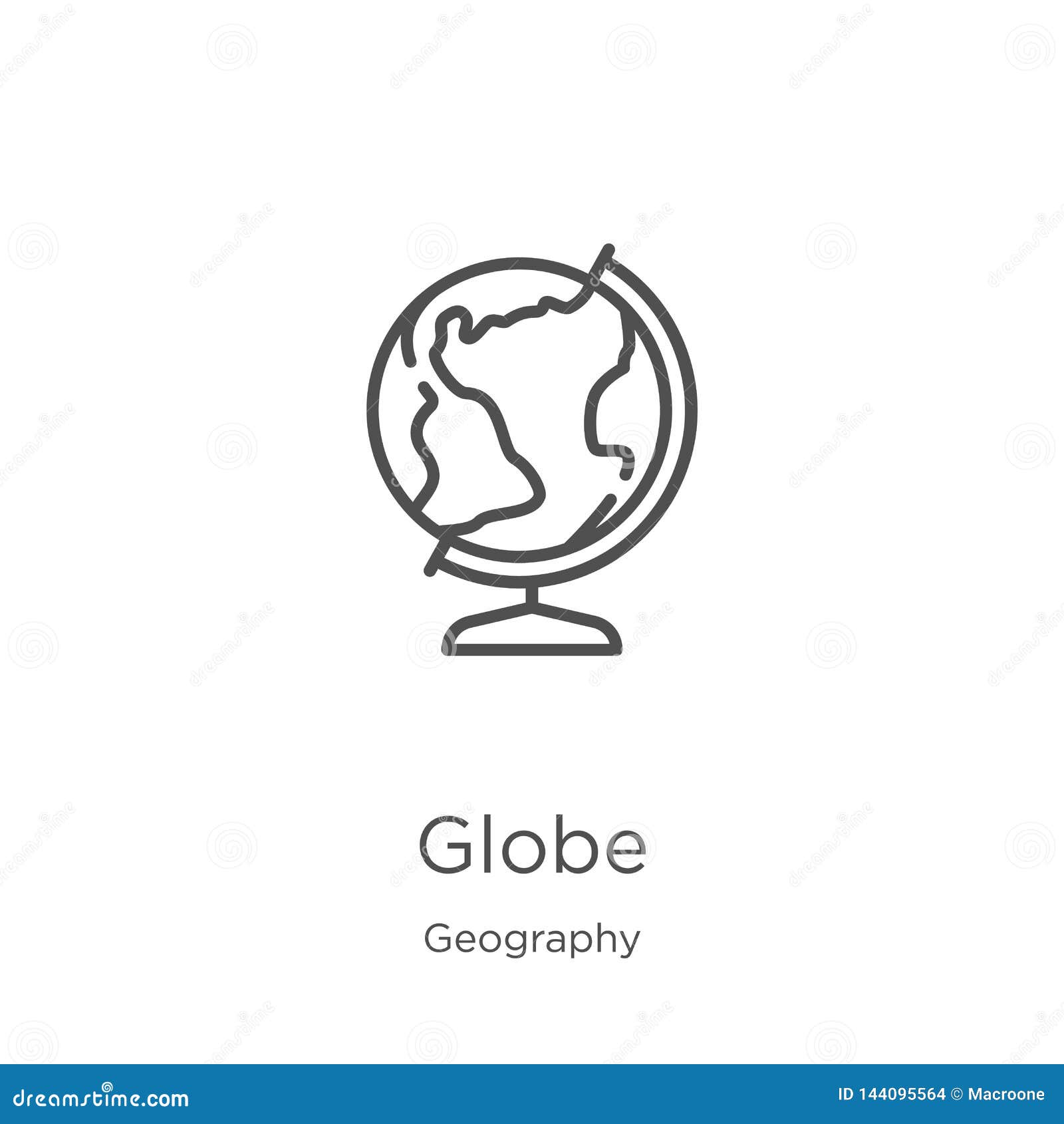 Globe Icon Vector from Geography Collection. Thin Line Globe Outline ...