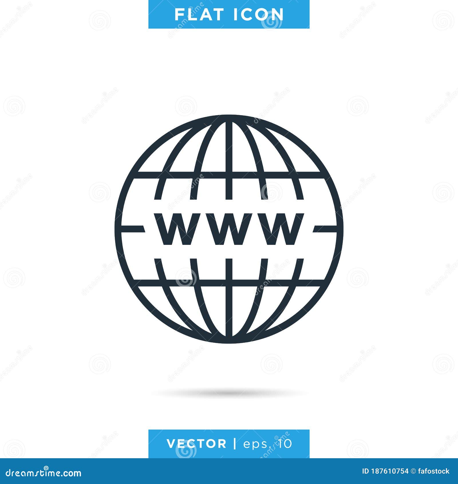 Globe Icon Vector Line Logo Design Template. Internet Sign or Symbol ...