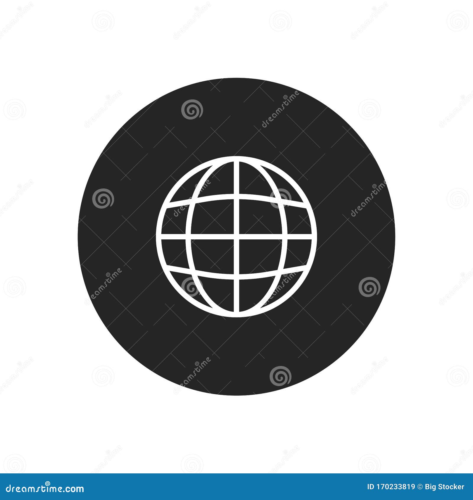 Globe Icon Vector. Simple Globe Sign in Modern Design Style for Web ...