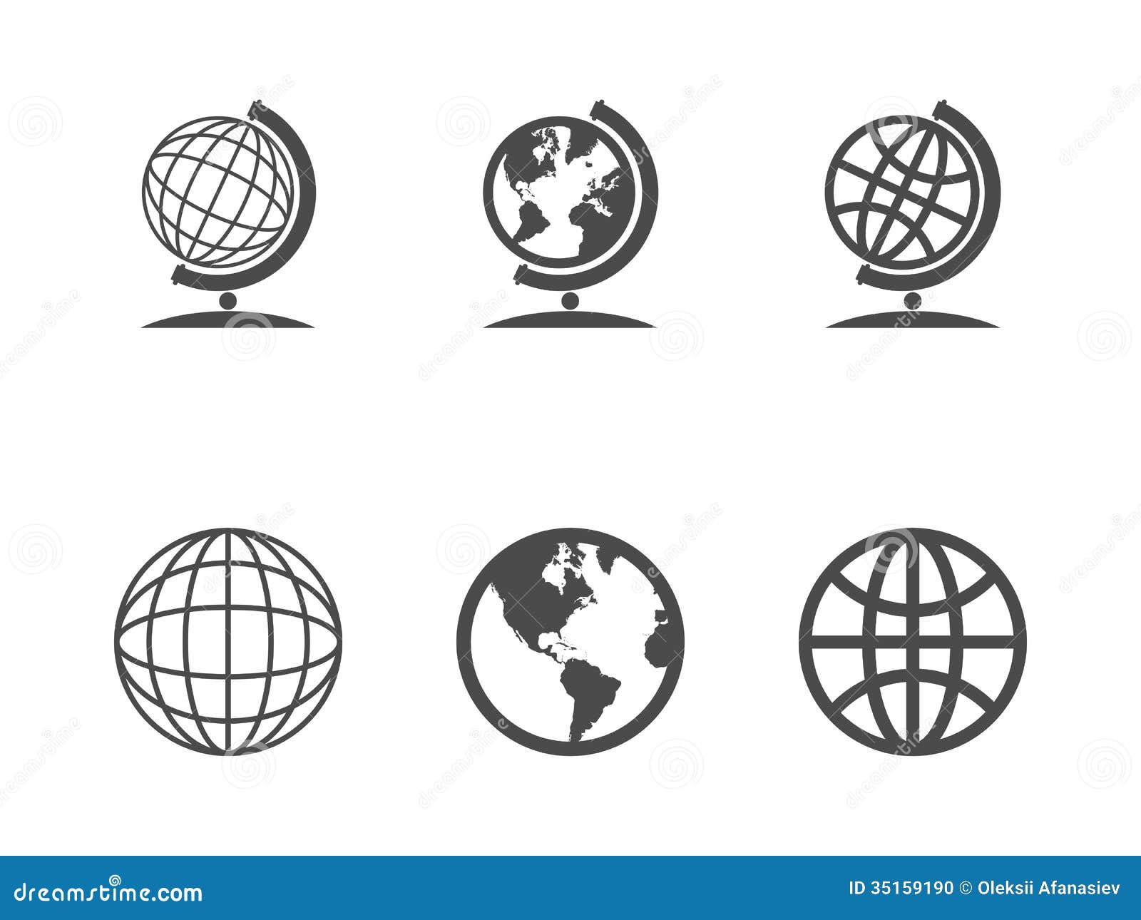 Globe icons stock vector. Illustration of connection - 35159190