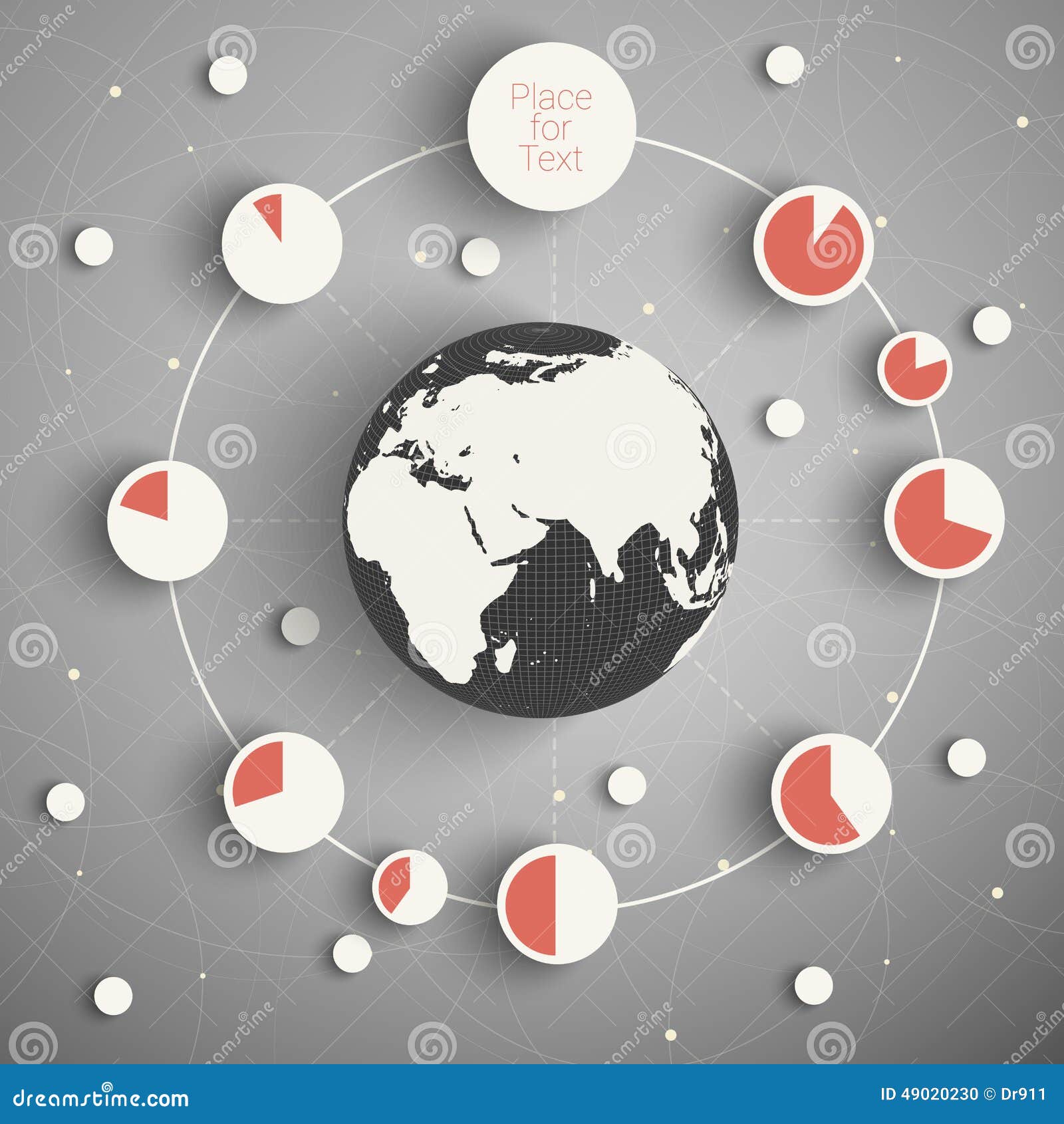 Globe info stock vector. Illustration of abstract, infographic - 49020230