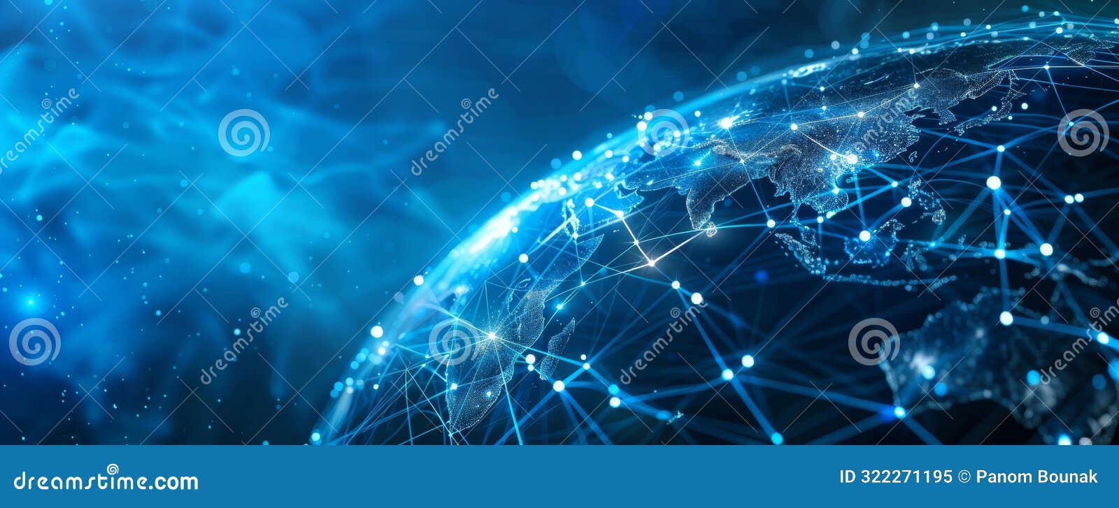 A Globe with Interconnected Lines Representing Global Internet Networks ...