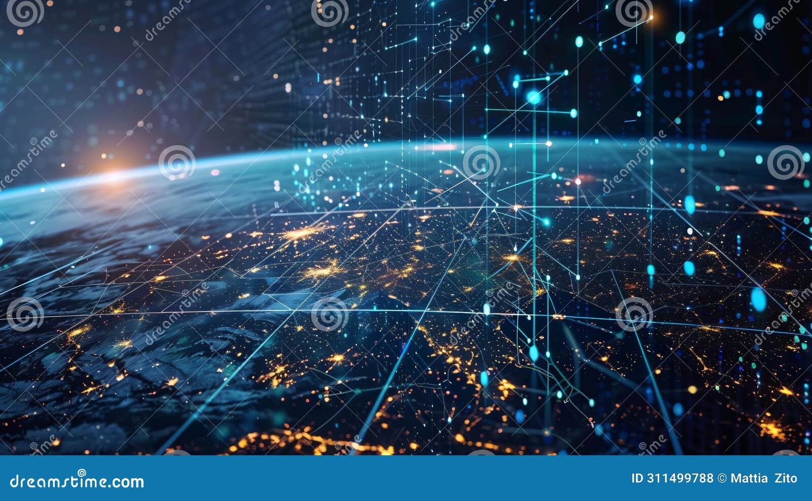 The Globe Interconnected by the Web Stock Photo - Image of globe ...