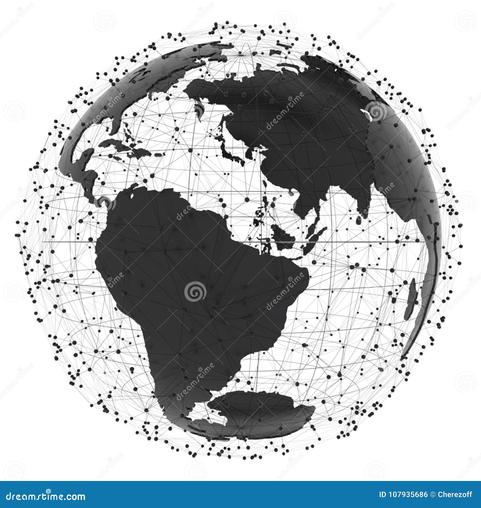 Globe Internet Connecting. 3d Illustration Stock Illustration ...