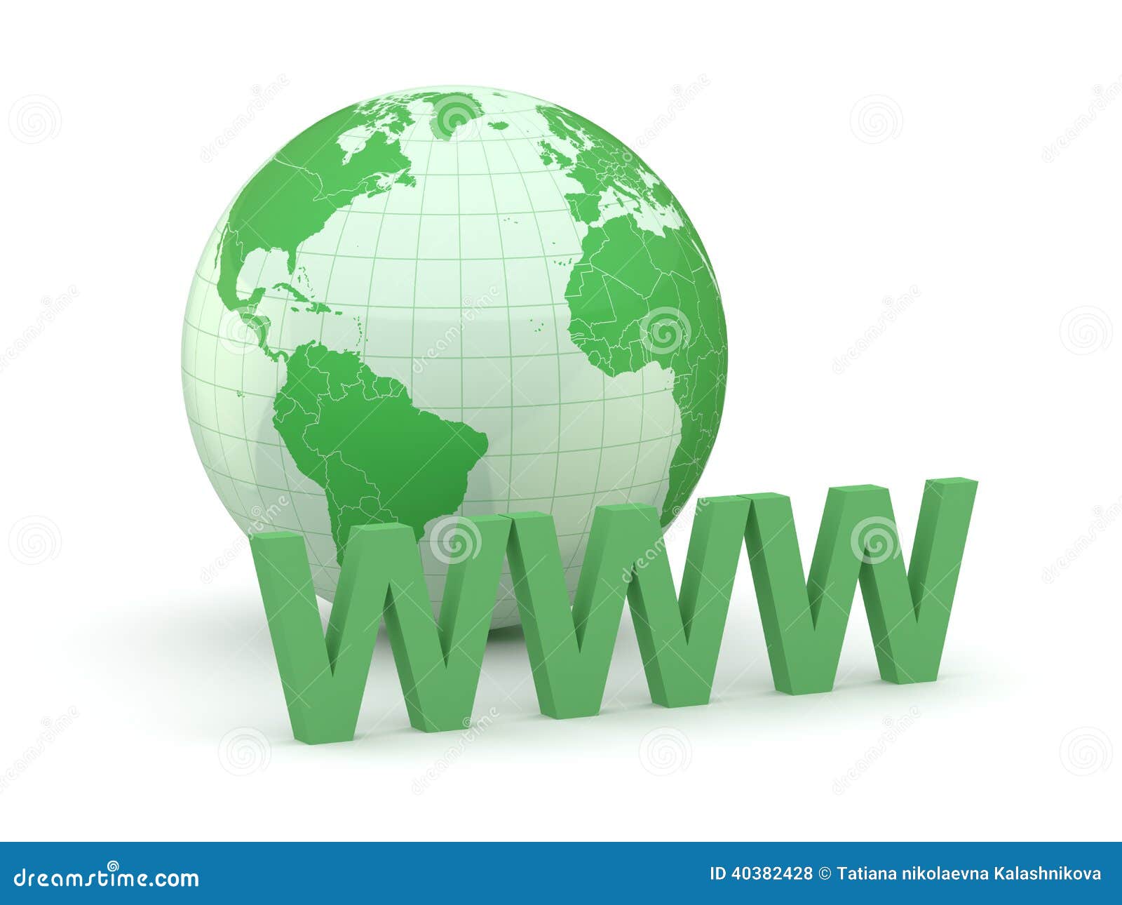 Globe and Internet. Earth and World Map. 3d Stock Illustration ...