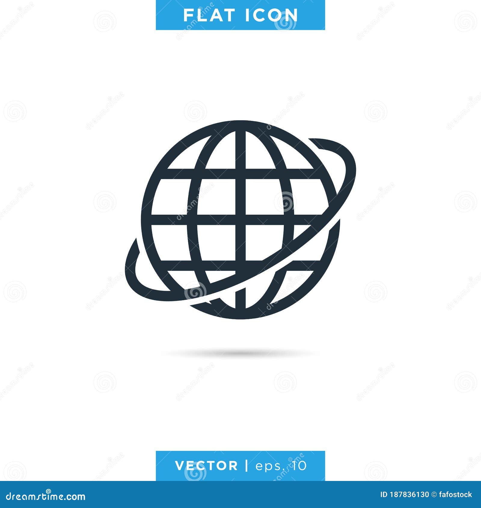 Globe, Internet Icon Design Template Stock Vector - Illustration of ...