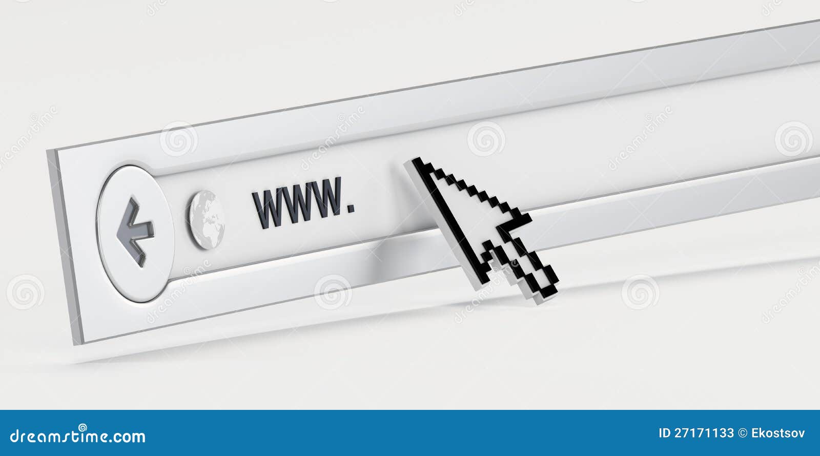 Globe Internet Mouse Cursor Icon Hitting Concept Stock Illustration ...