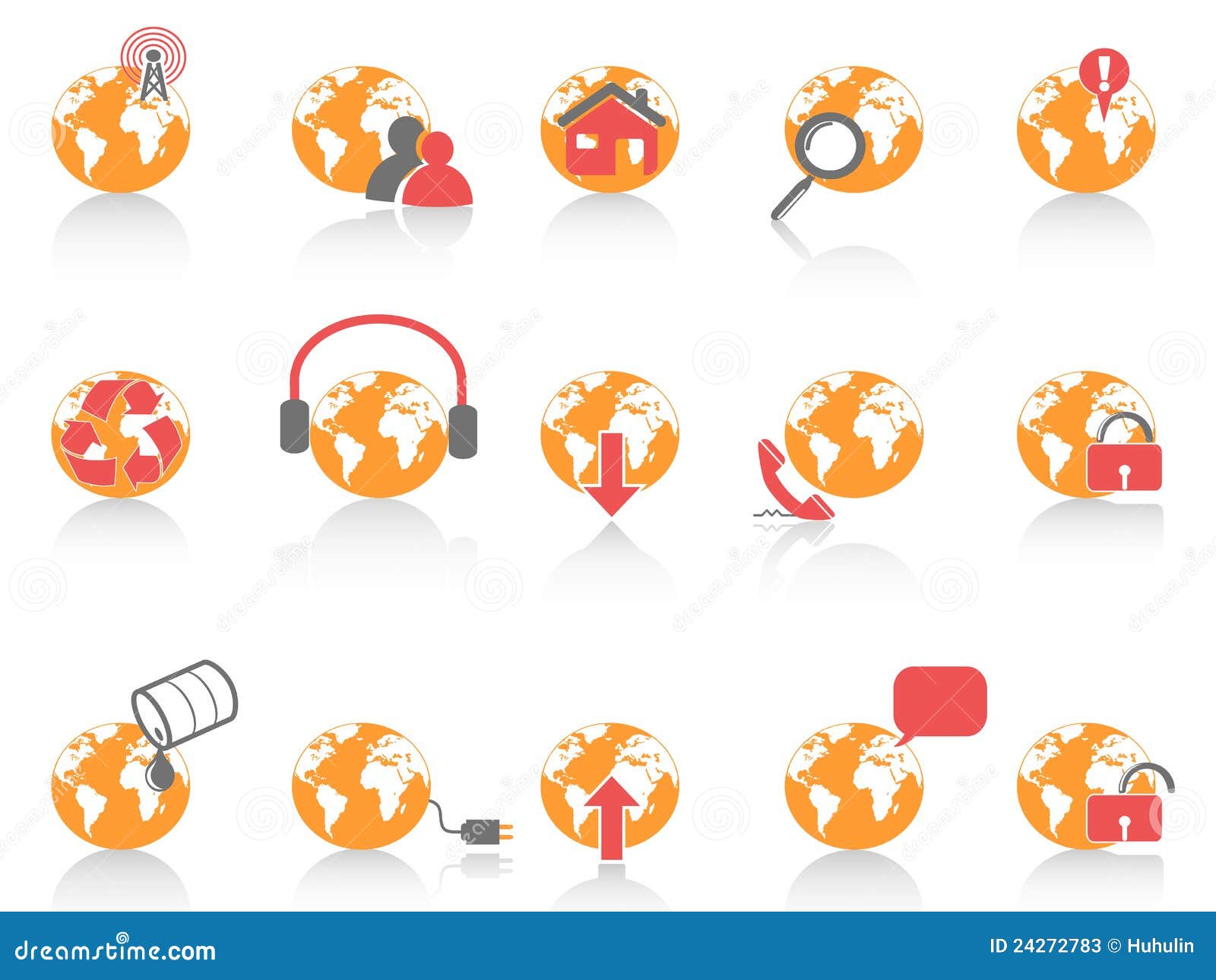 Globe with Internet Tool Icon Stock Vector - Illustration of icon ...