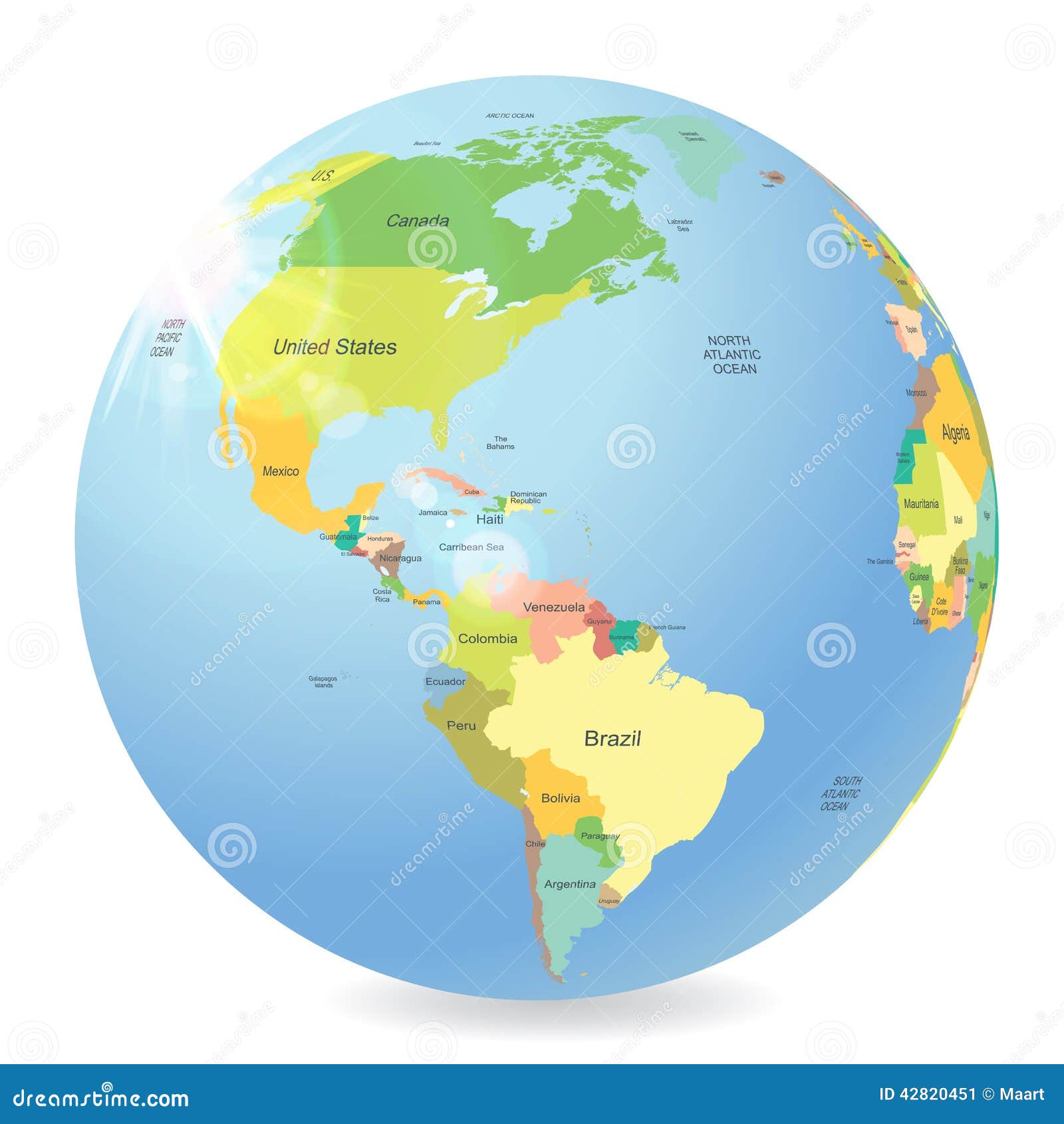 Globe isolated on white stock vector. Illustration of cartography ...