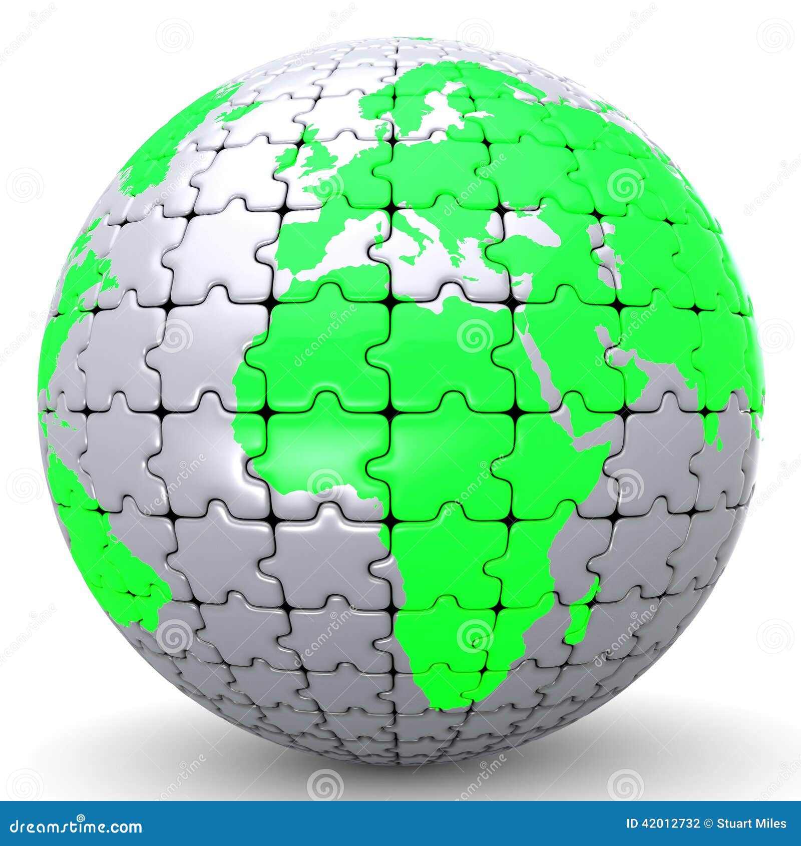 Globe Jigsaw Represents Globalisation World and Puzzle Stock ...