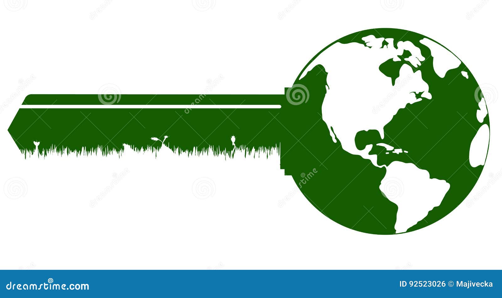 Globe key stock illustration. Illustration of horizon - 92523026