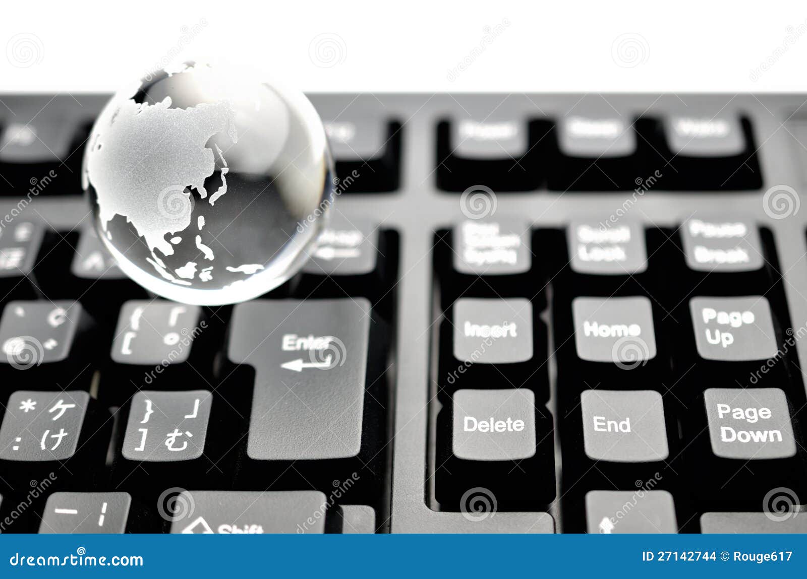 Globe and Keyboard stock photo. Image of black, planet - 27142744