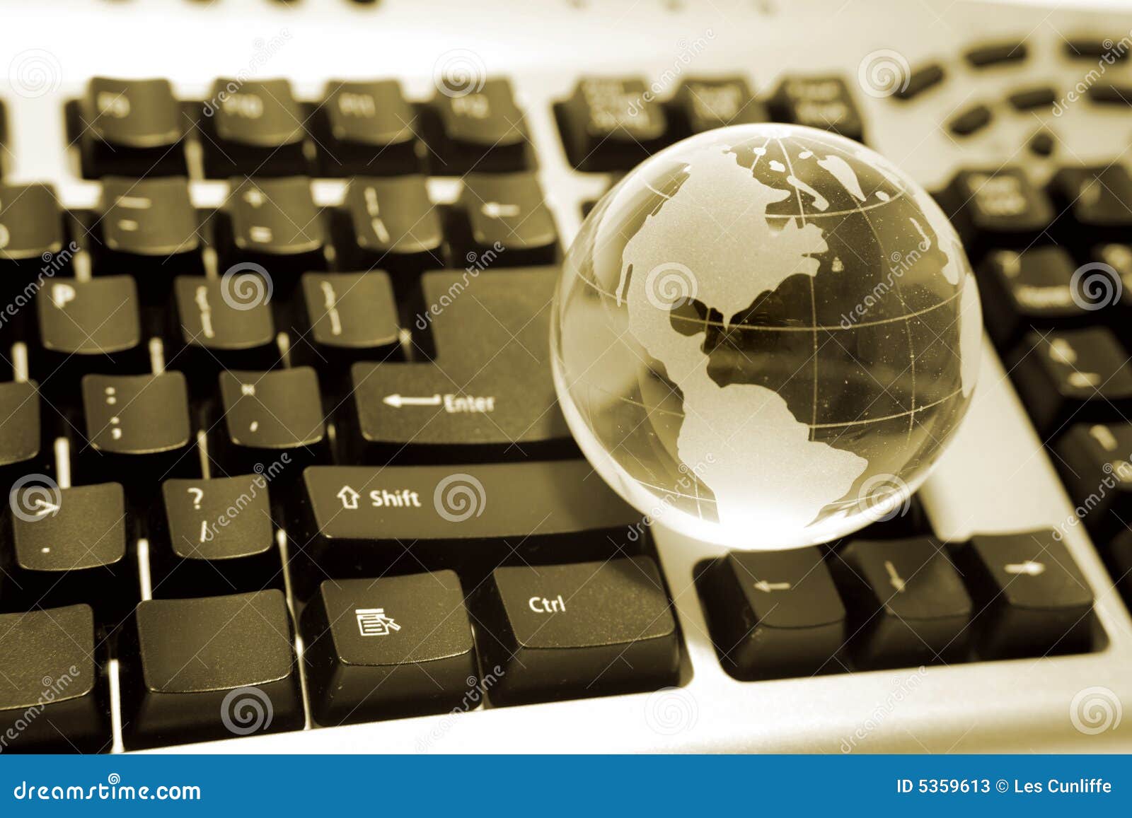 Globe on keyboard stock image. Image of global, equipment - 5359613