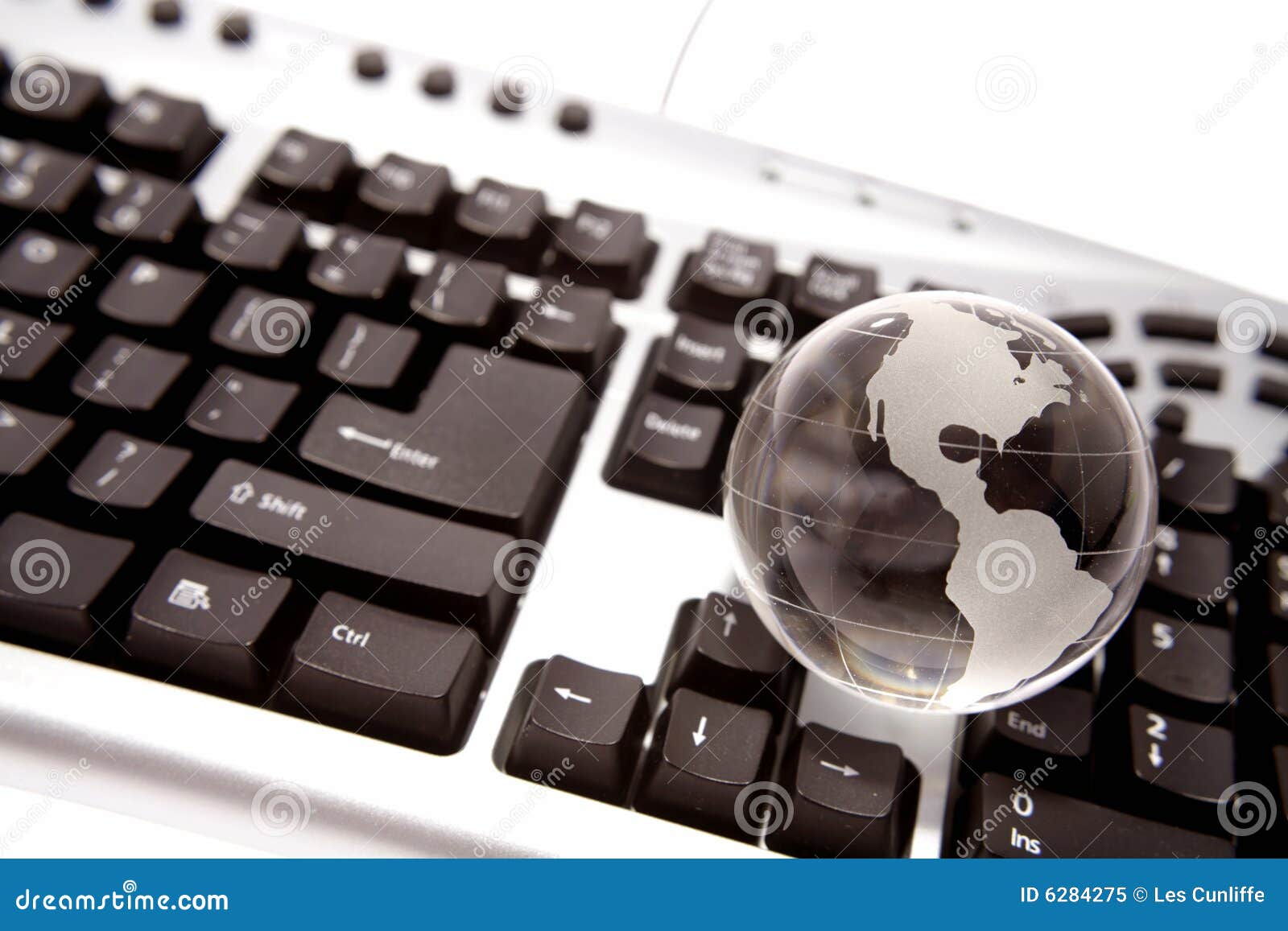 Globe on keyboard stock image. Image of digits, business - 6284275