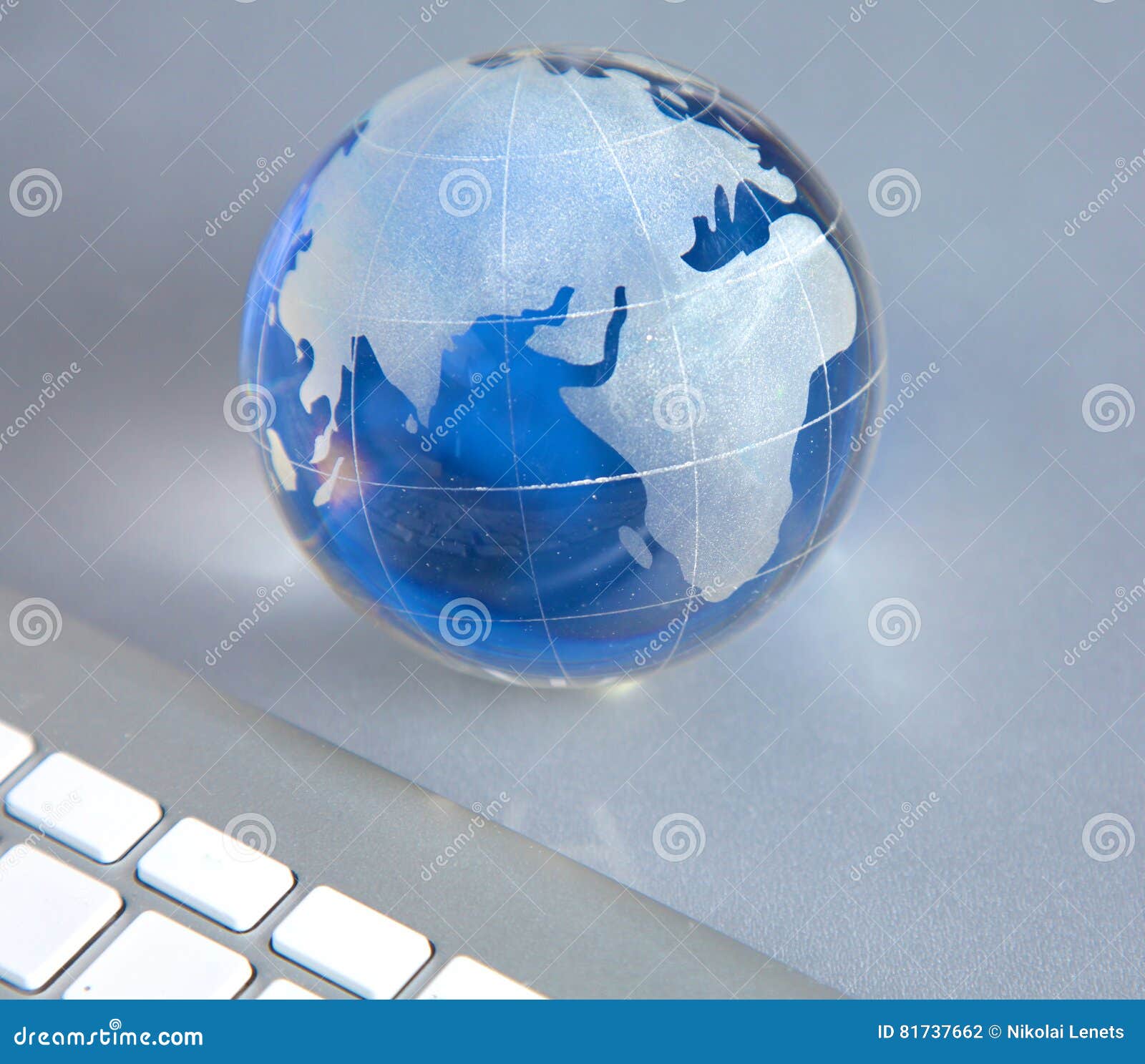 The globe and the keyboard stock photo. Image of global - 81737662