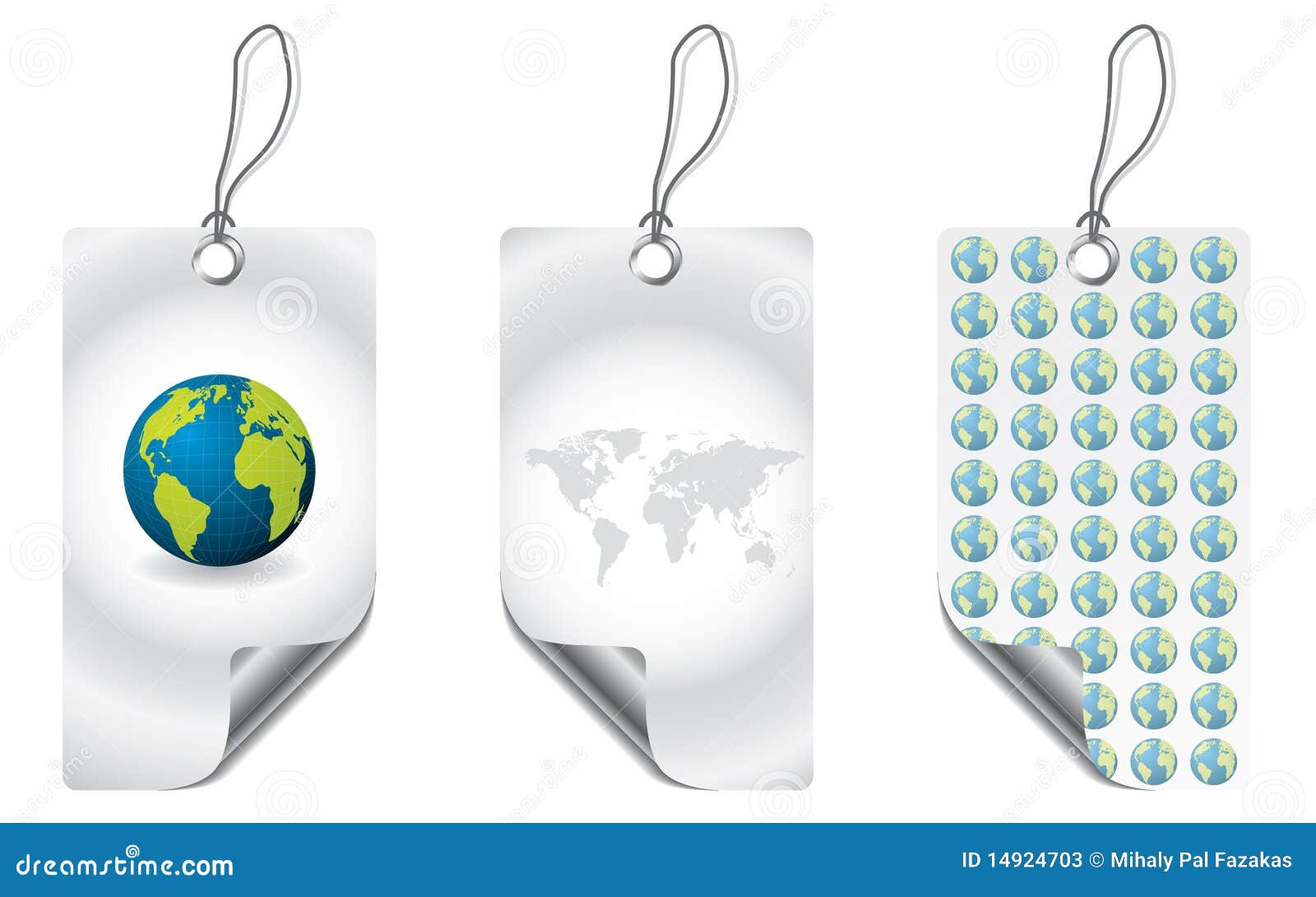 Globe label set stock vector. Illustration of sample - 14924703