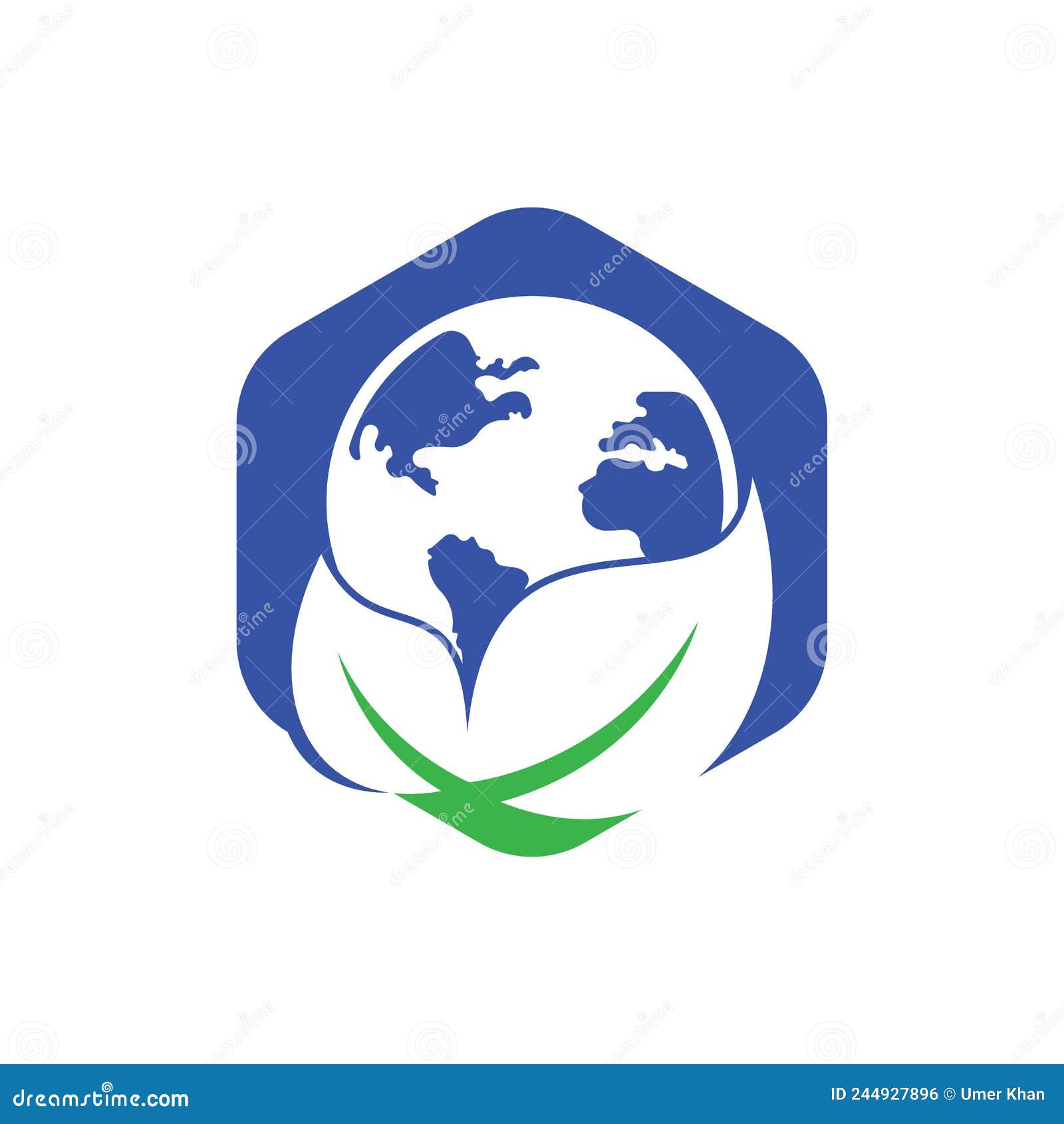 Globe Leaf Logo Icon Vector. Earth and Leaf Logo Stock Vector ...