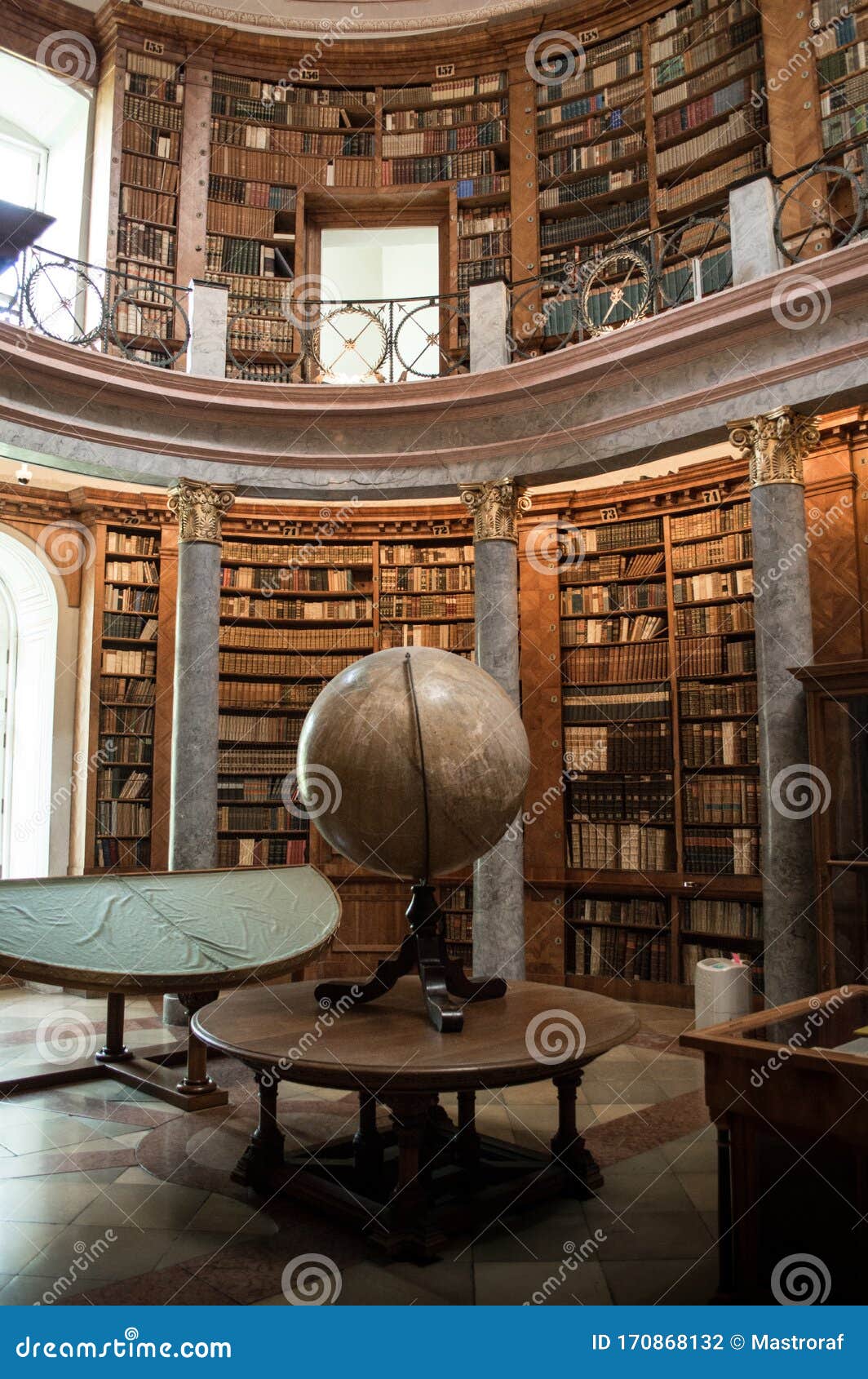 Globe in the library editorial photography. Image of medieval - 170868132