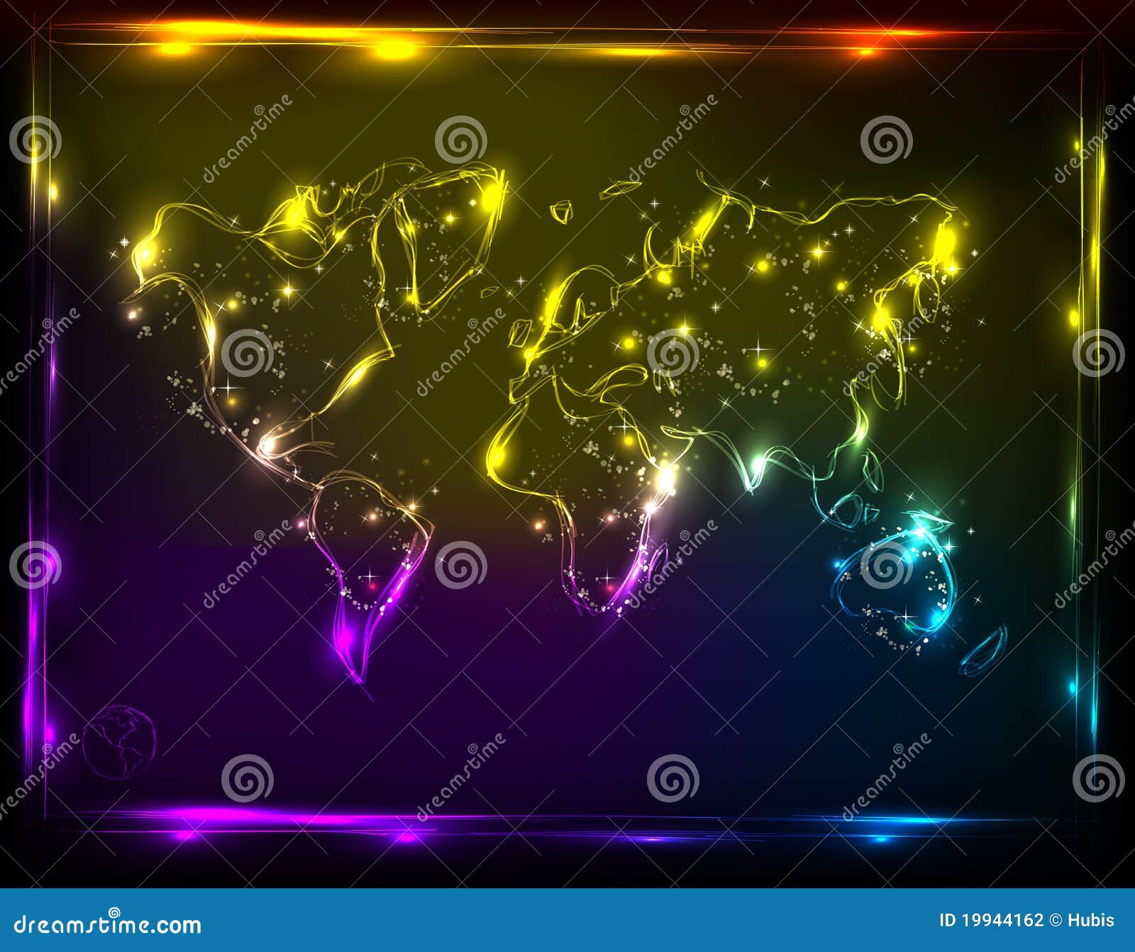 Globe light map stock vector. Illustration of ocean, ecology - 19944162
