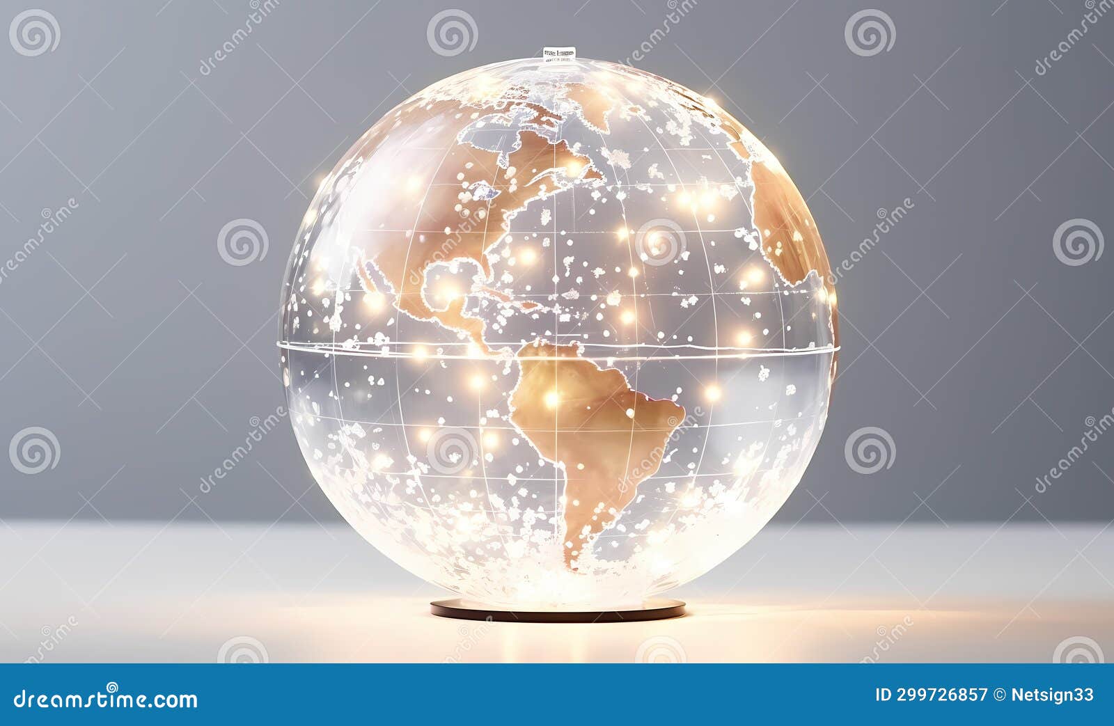 A Globe with Lights on it, Transparent Globe on the White Background ...