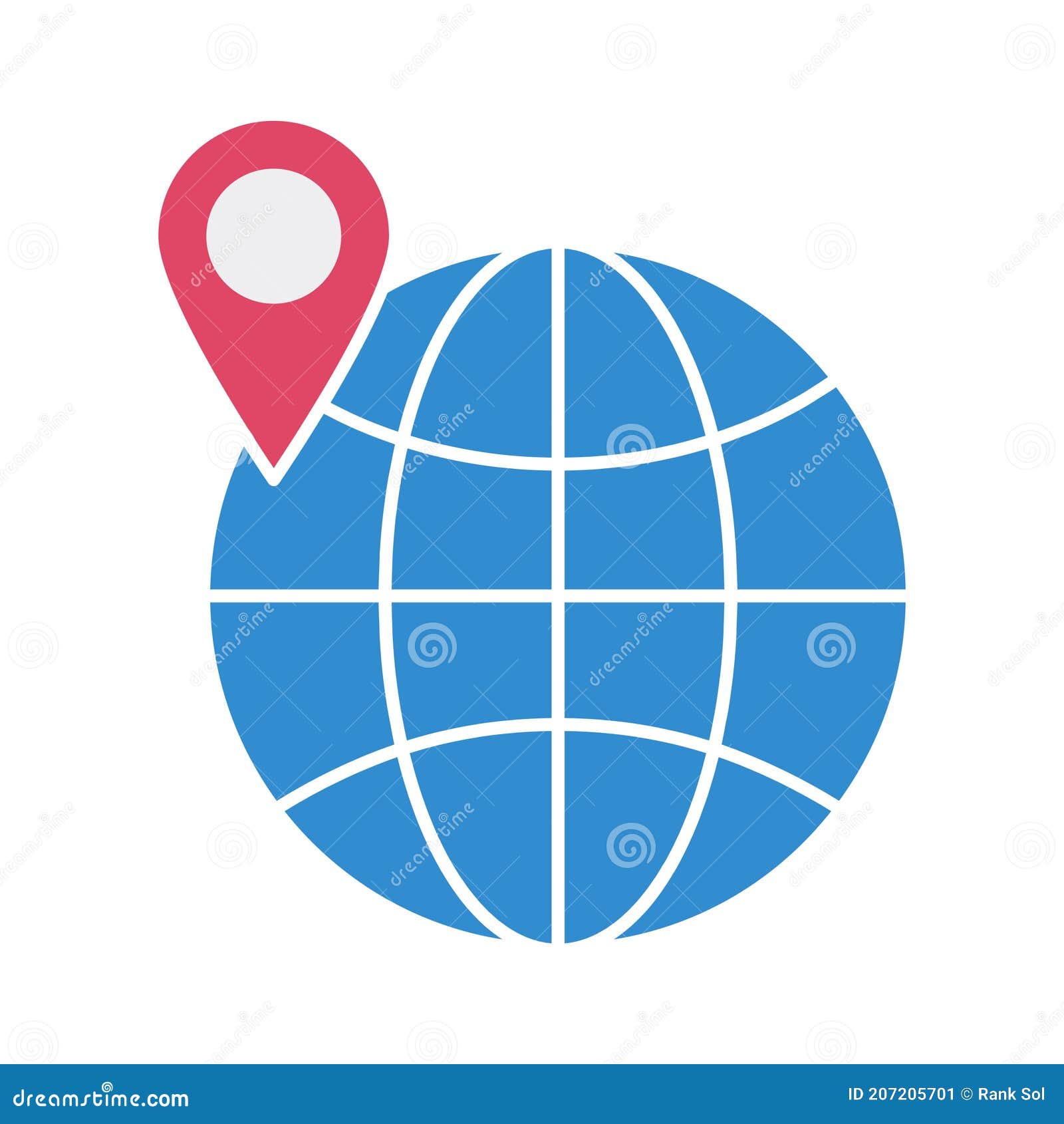 Globe, Location, Map, Global Location Fully Editable Vector Icons Stock ...
