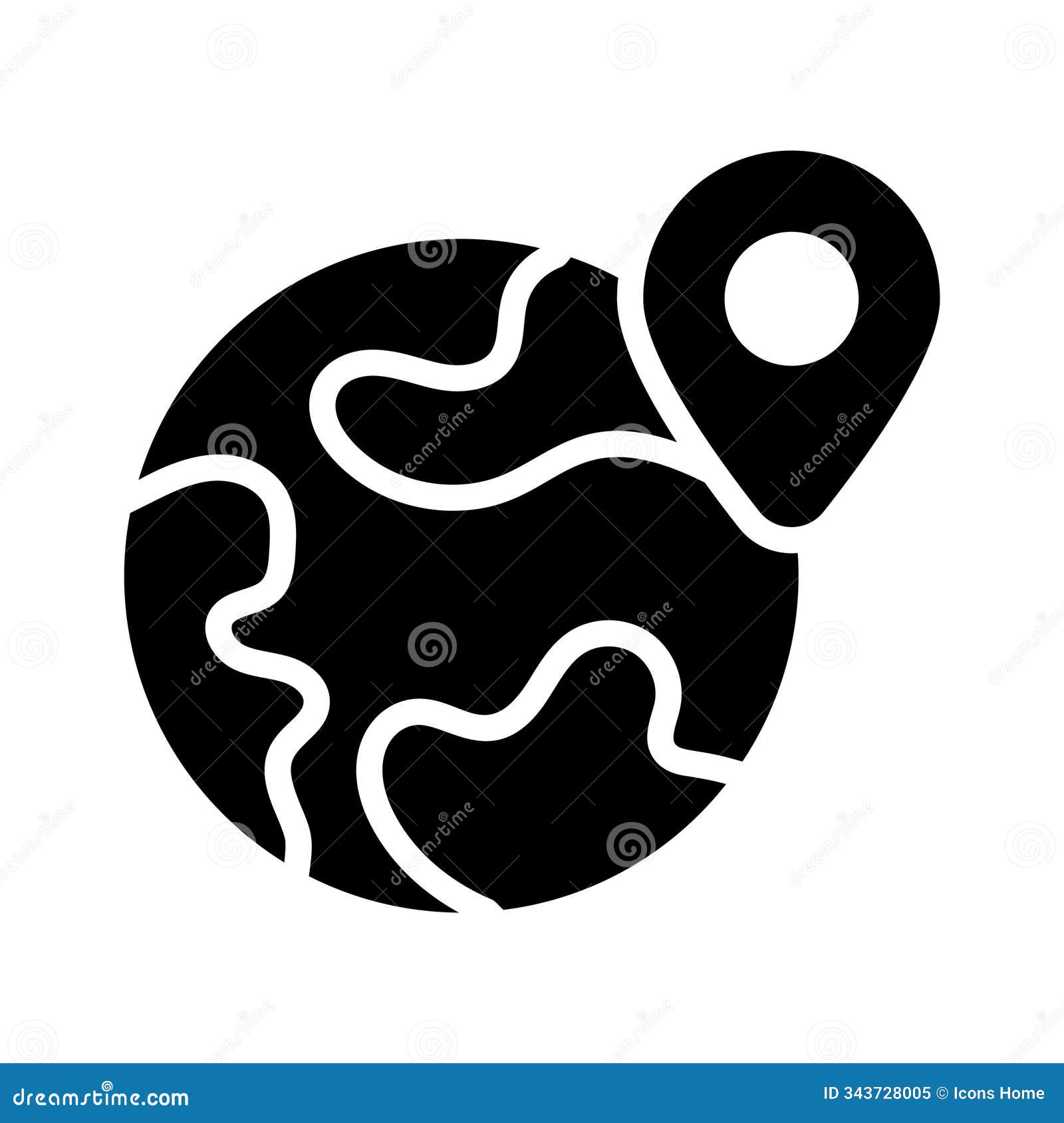 Globe with a Location Pin, Symbolizing International Reach Stock Vector ...