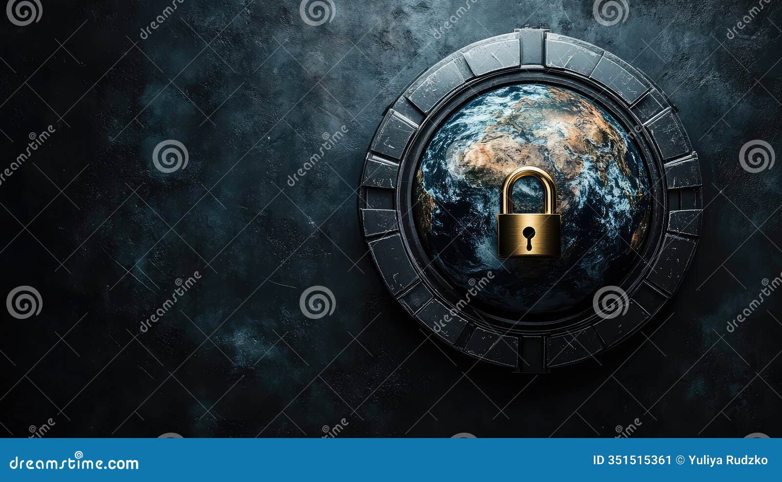 Globe with Lock Symbolizing Protection or Safety Stock Image - Image of ...
