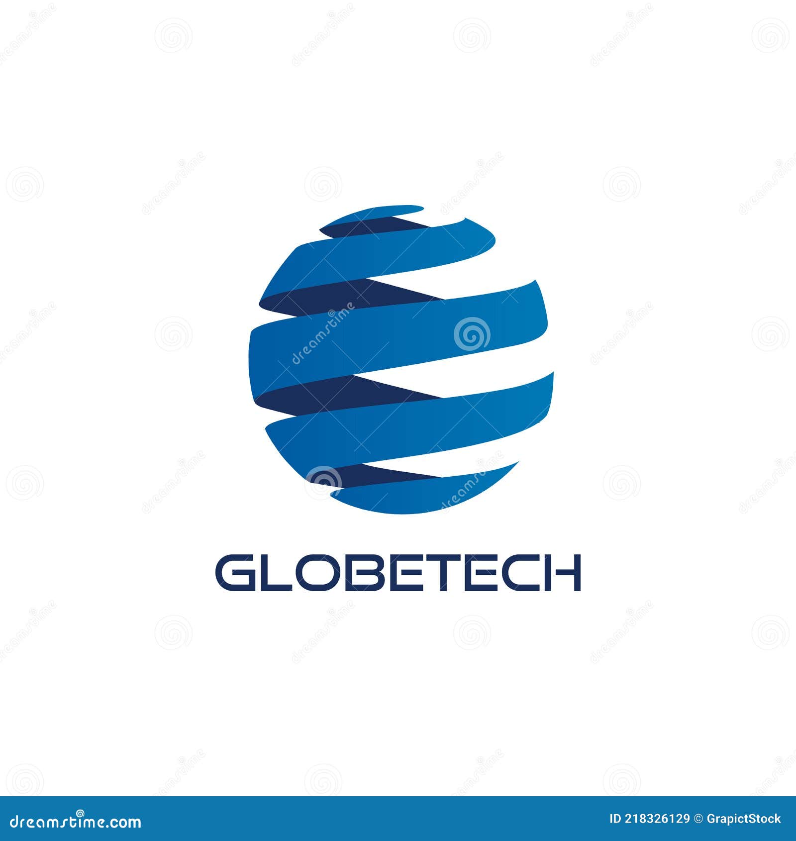 Abstract Globe Logo Design Concept Related To Technology Stock Vector ...