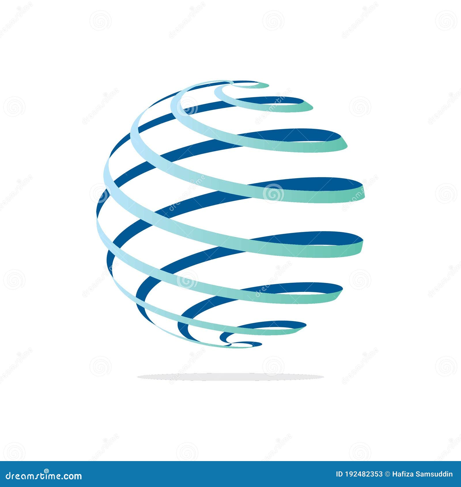 Globe Logo Element with Spiral Concept. Vector Illustration Decorative ...