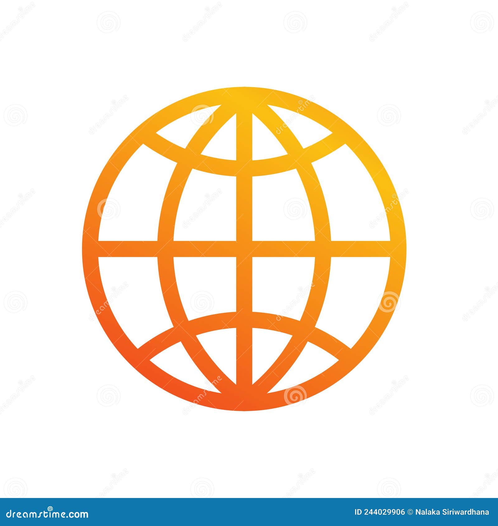 Globe logo icon. stock vector. Illustration of background - 244029906