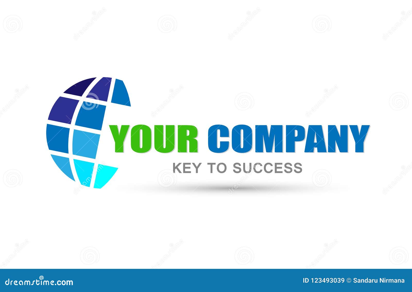 Globe Logo and Icon Element for Company on White Background Stock ...