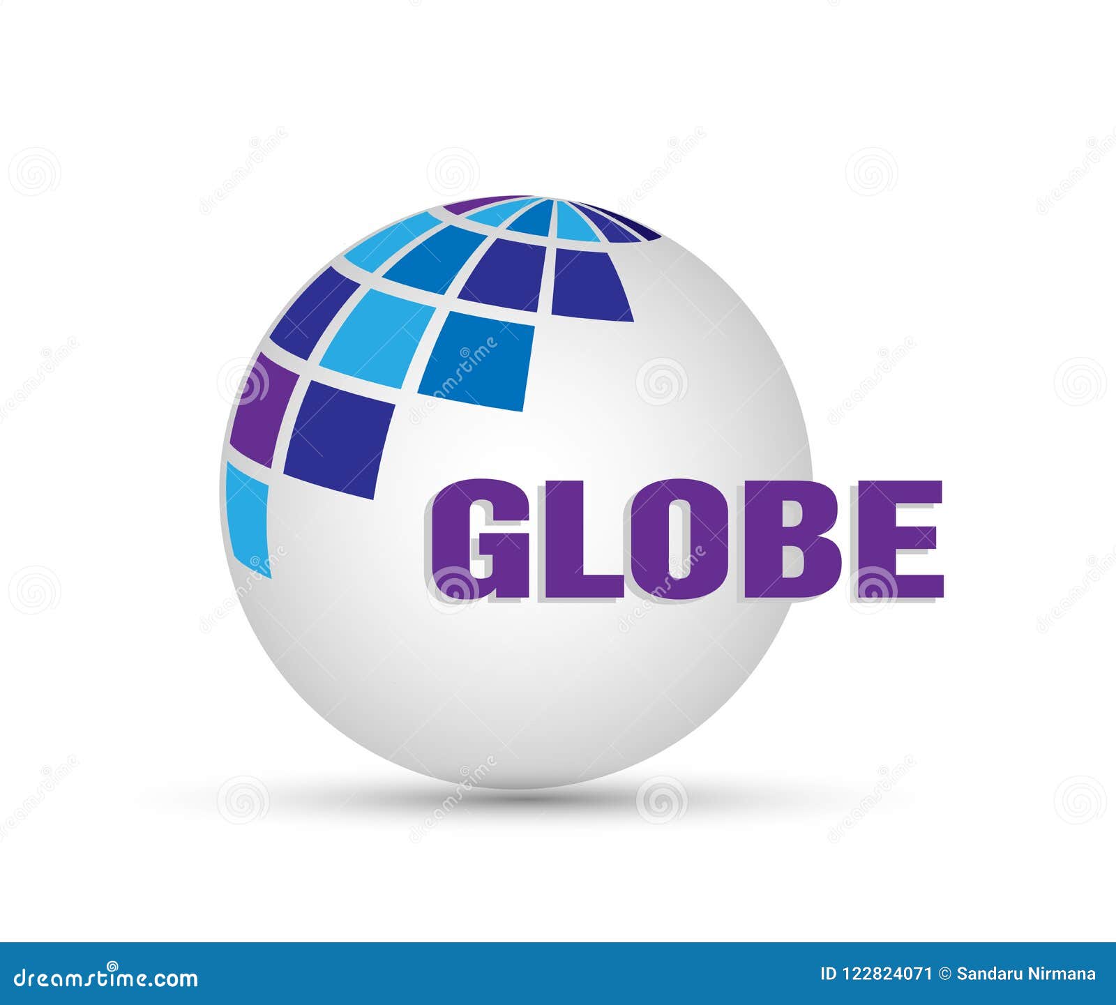 Globe Logo Icon on White Background Stock Vector - Illustration of ...