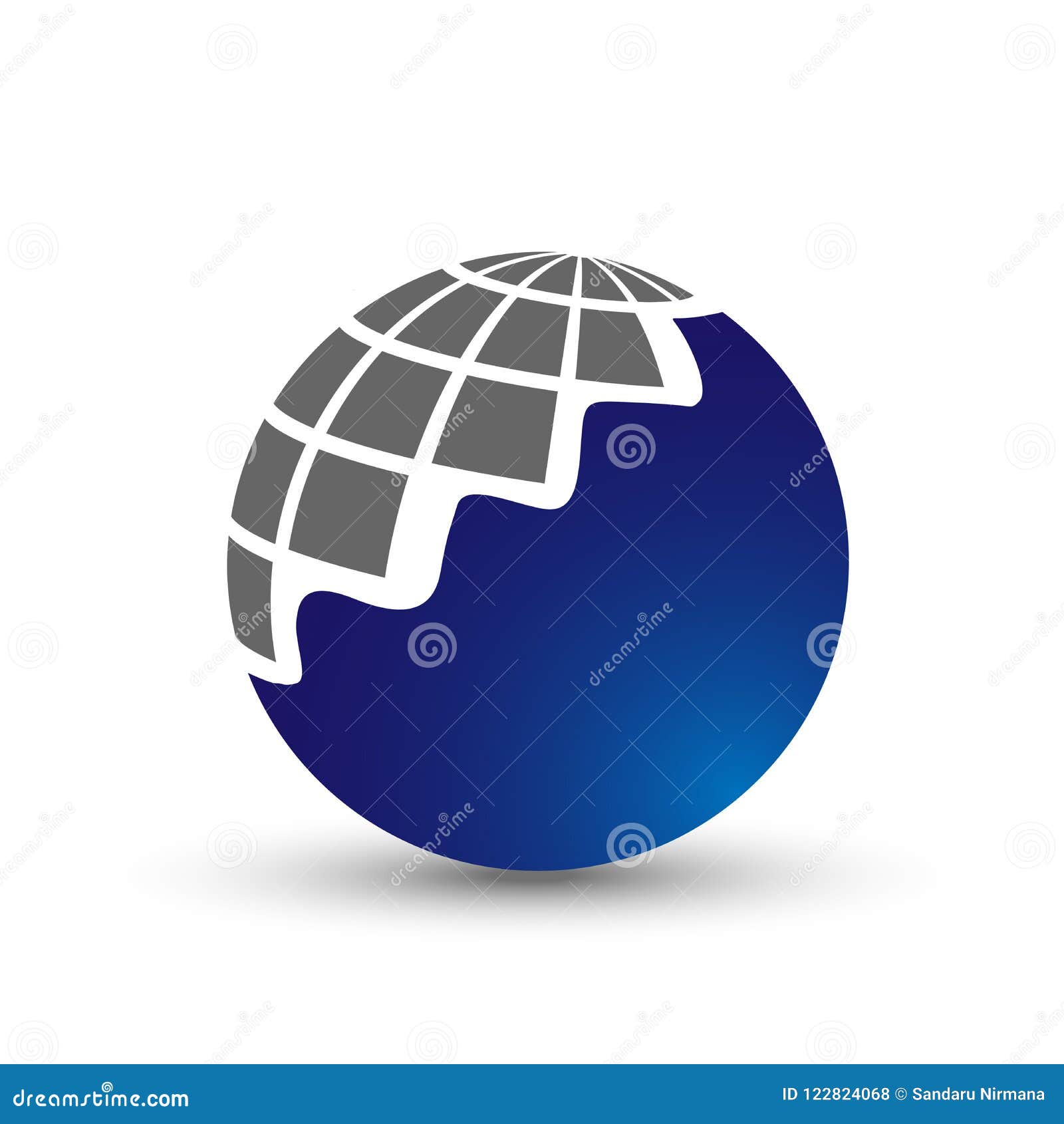 Globe Logo Icon on White Background Stock Vector - Illustration of ...