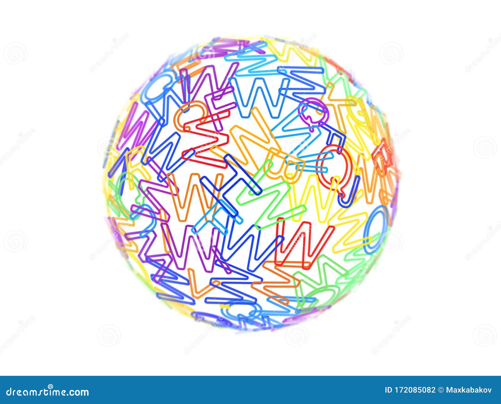 Letters Of The English Alphabet, Blue Color. Vector Illustration ...