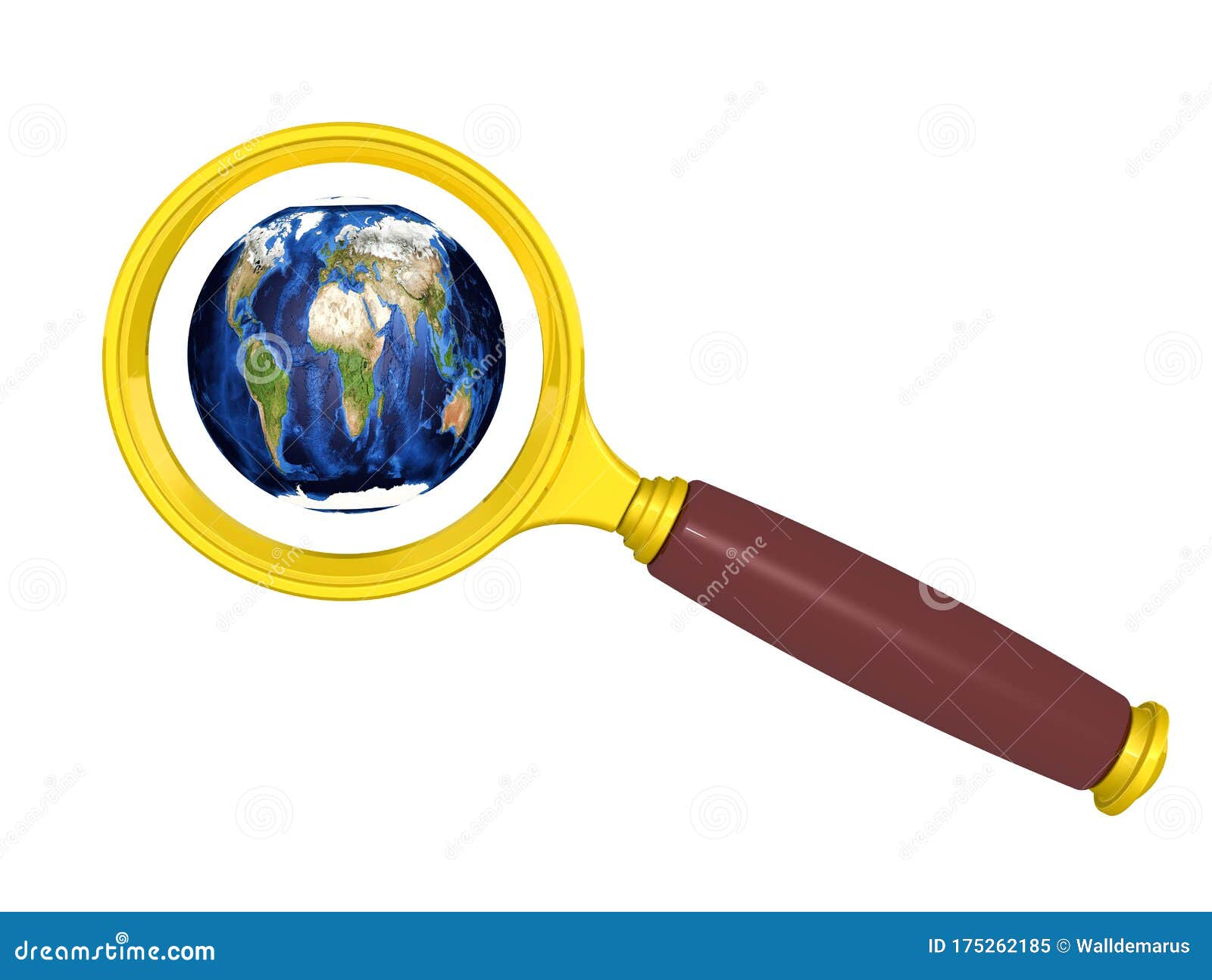 Globe in a Magnifying Glass Stock Illustration - Illustration of earth ... Globe in a Magnifying Glass Stock Illustration - Illustration of earth ...