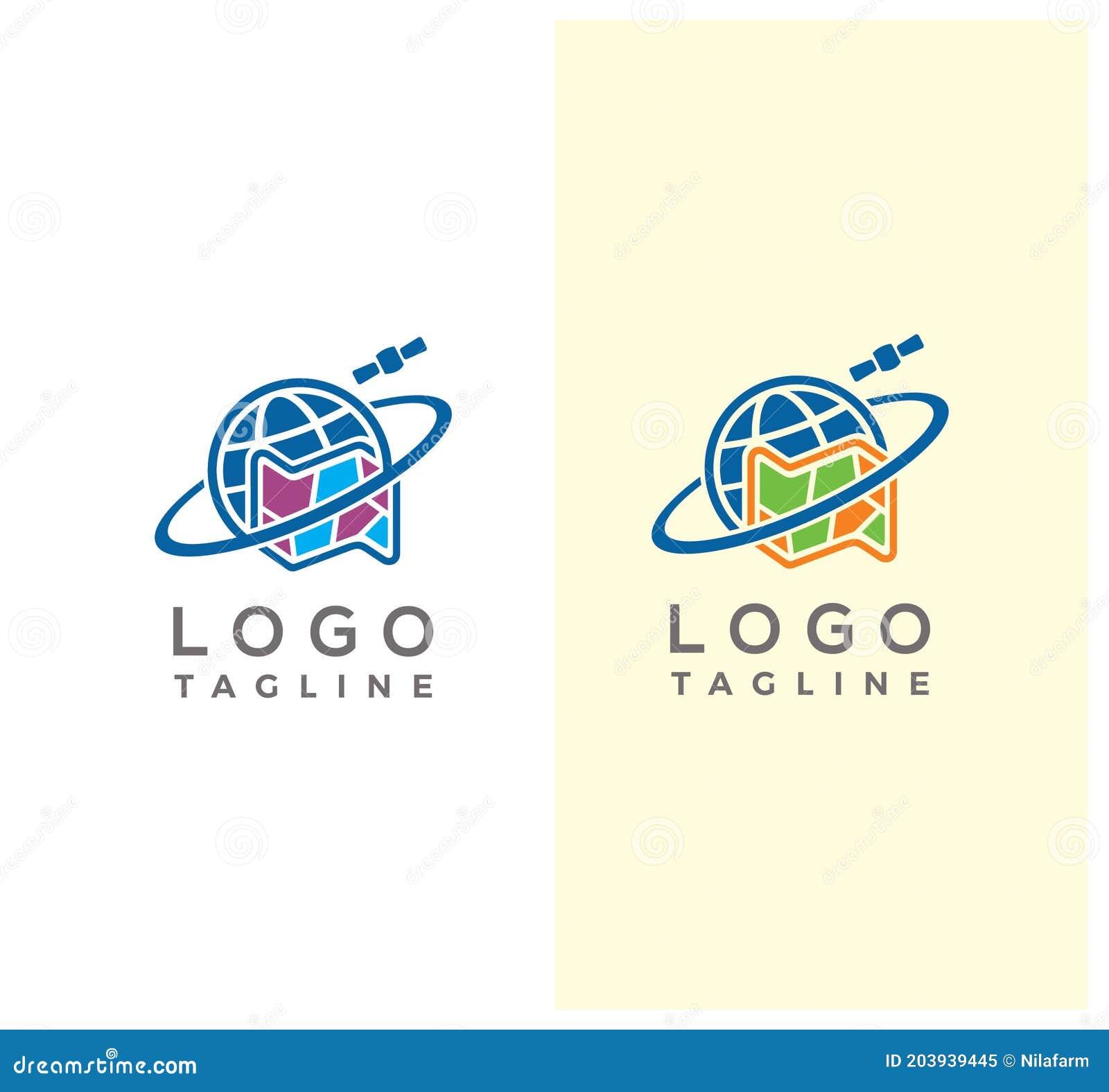 Mapping Logo Cartoon Vector | CartoonDealer.com #10954333