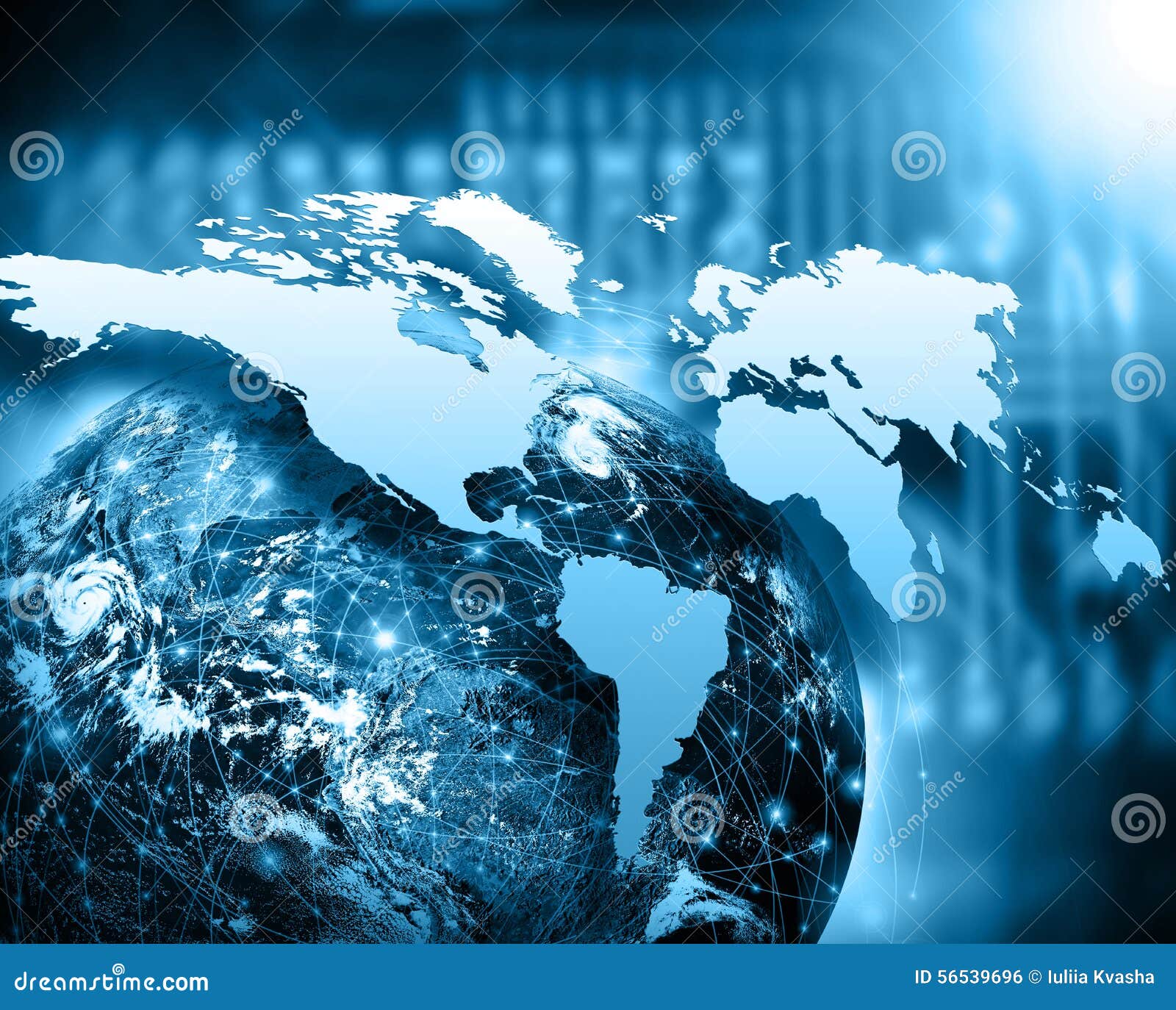 Globe, Map, Flashes of Light, Rays, Line Stock Illustration ...