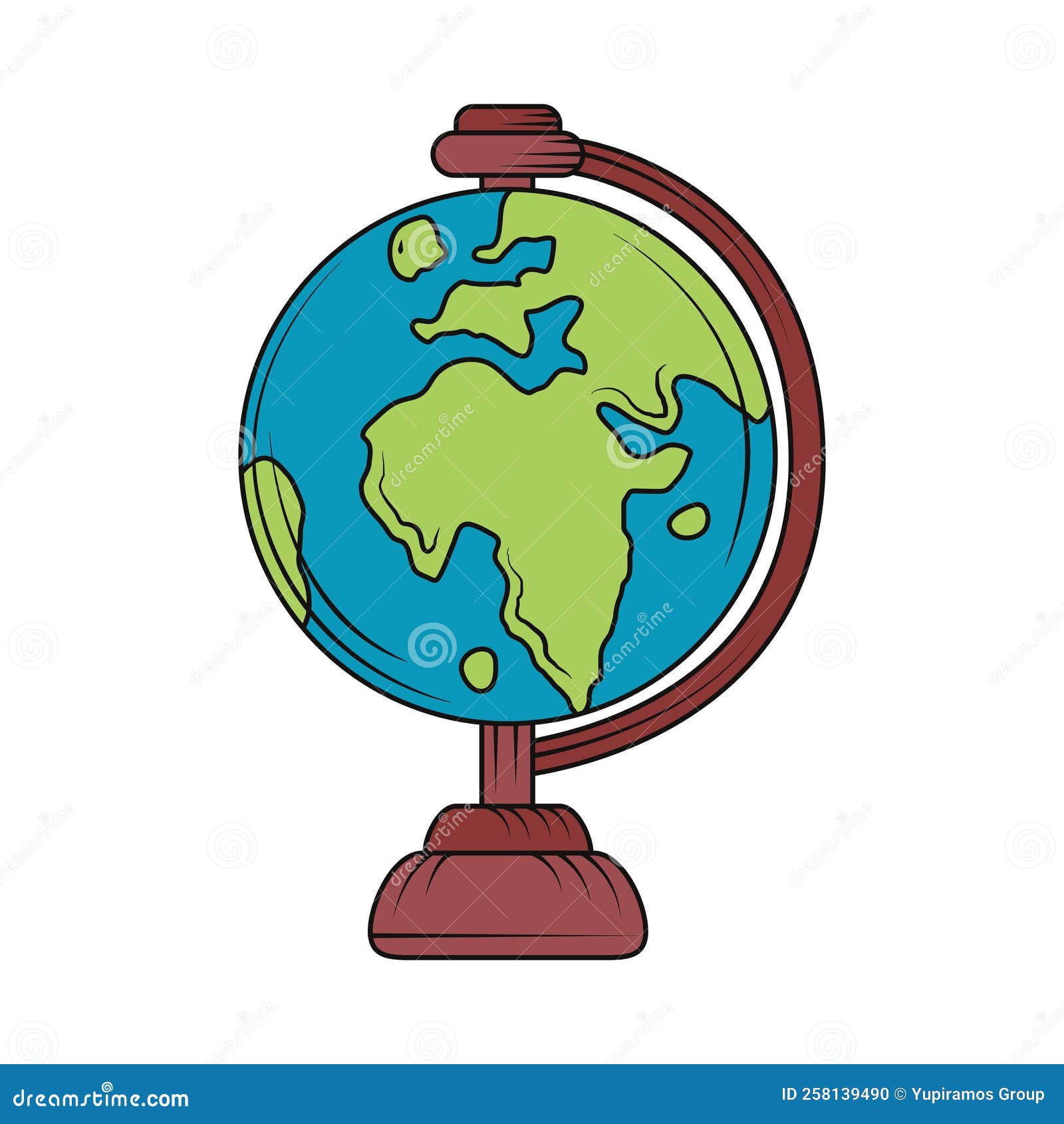 Globe map icon stock vector. Illustration of road, pictogram - 258139490