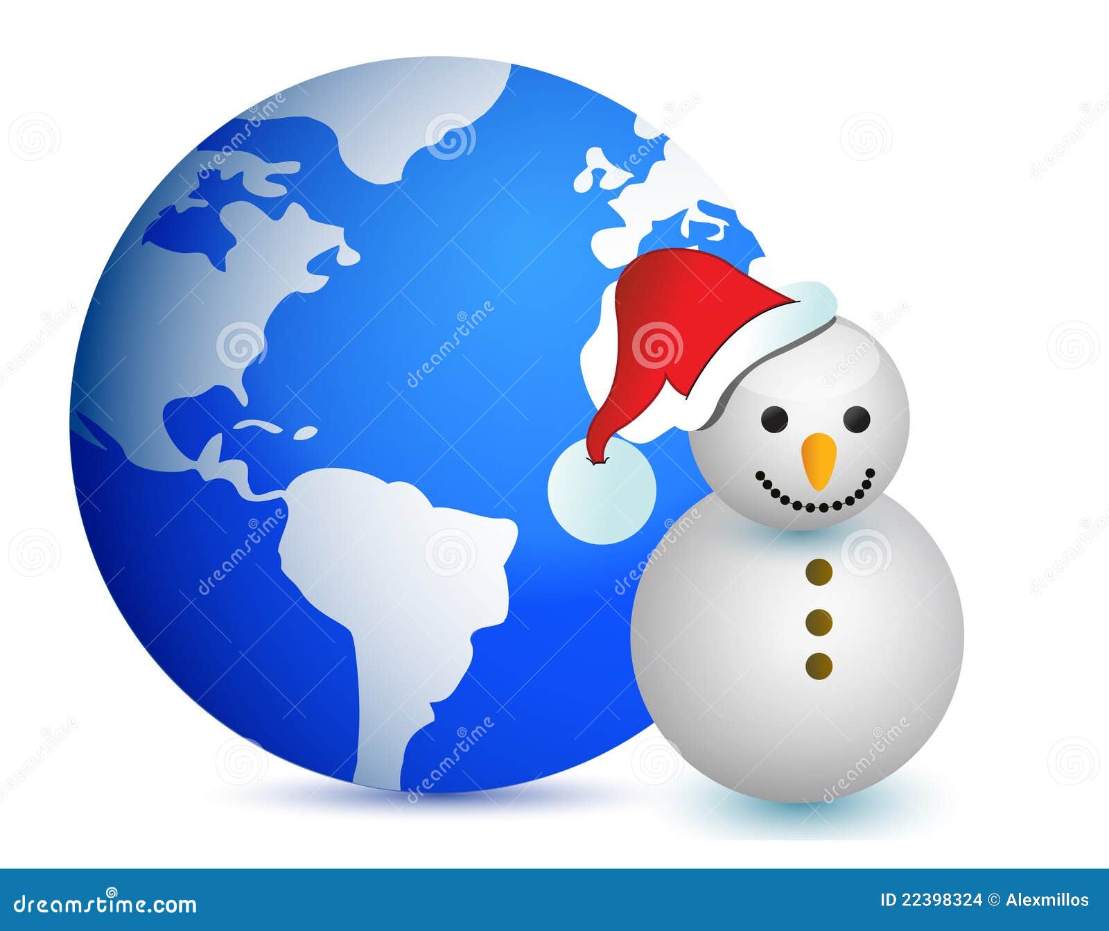 Globe Map Snowman Illustration Design Stock Vector - Illustration of ...