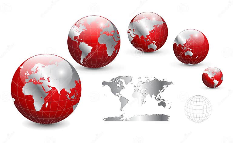 Globe and map of the world stock vector. Illustration of design - 14412278