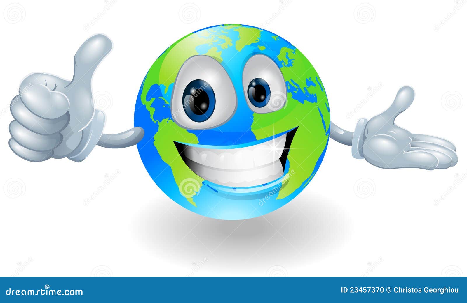 Globe Mascot Giving a Thumbs Up Stock Vector - Illustration of grin ...