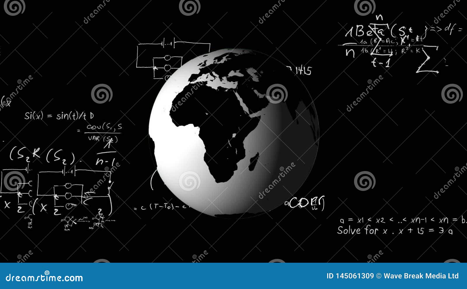 Globe and Mathematical Equation Stock Video - Video of math, online ...