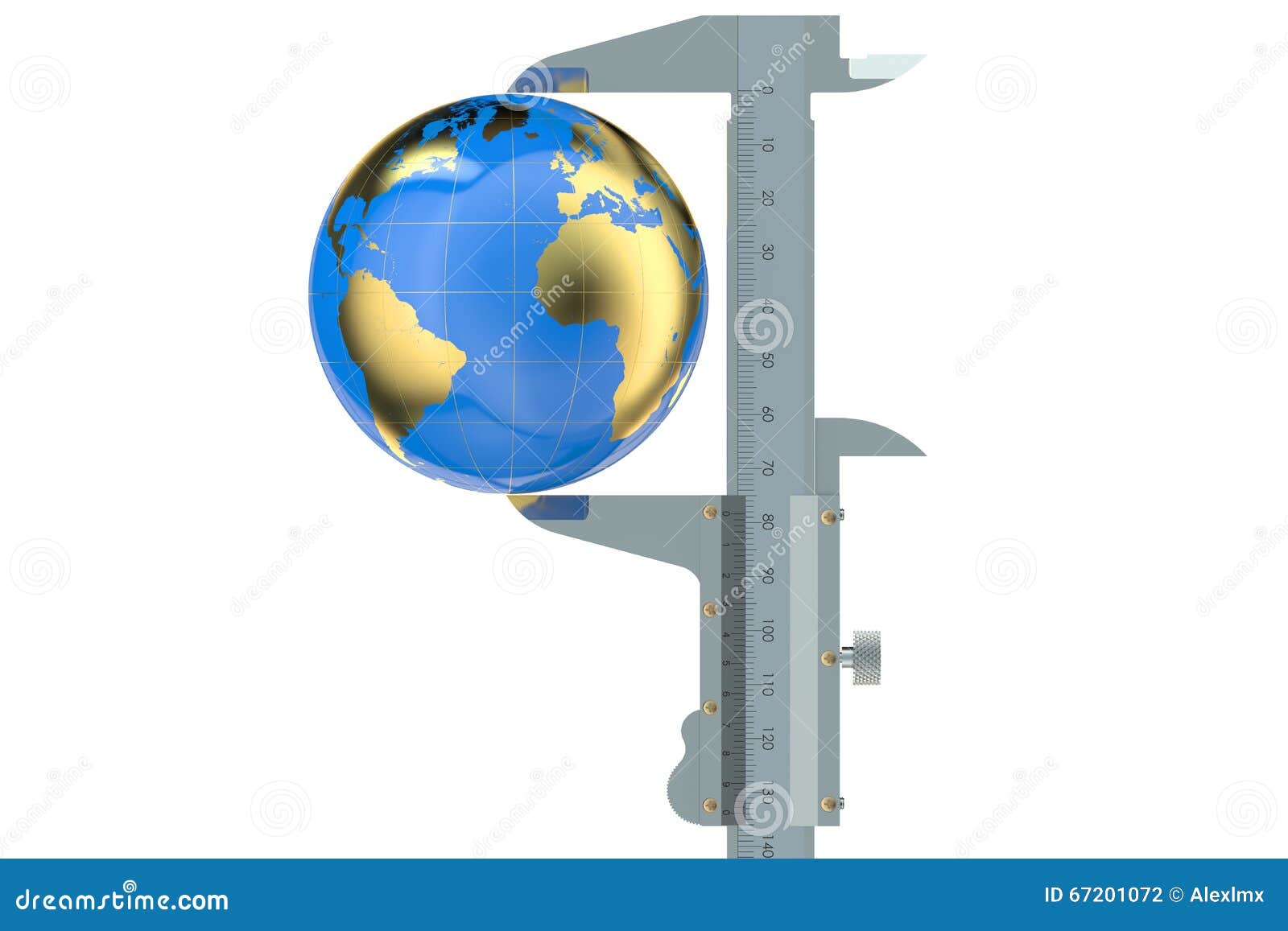 Globe measuring concept stock illustration. Illustration of isolated ...