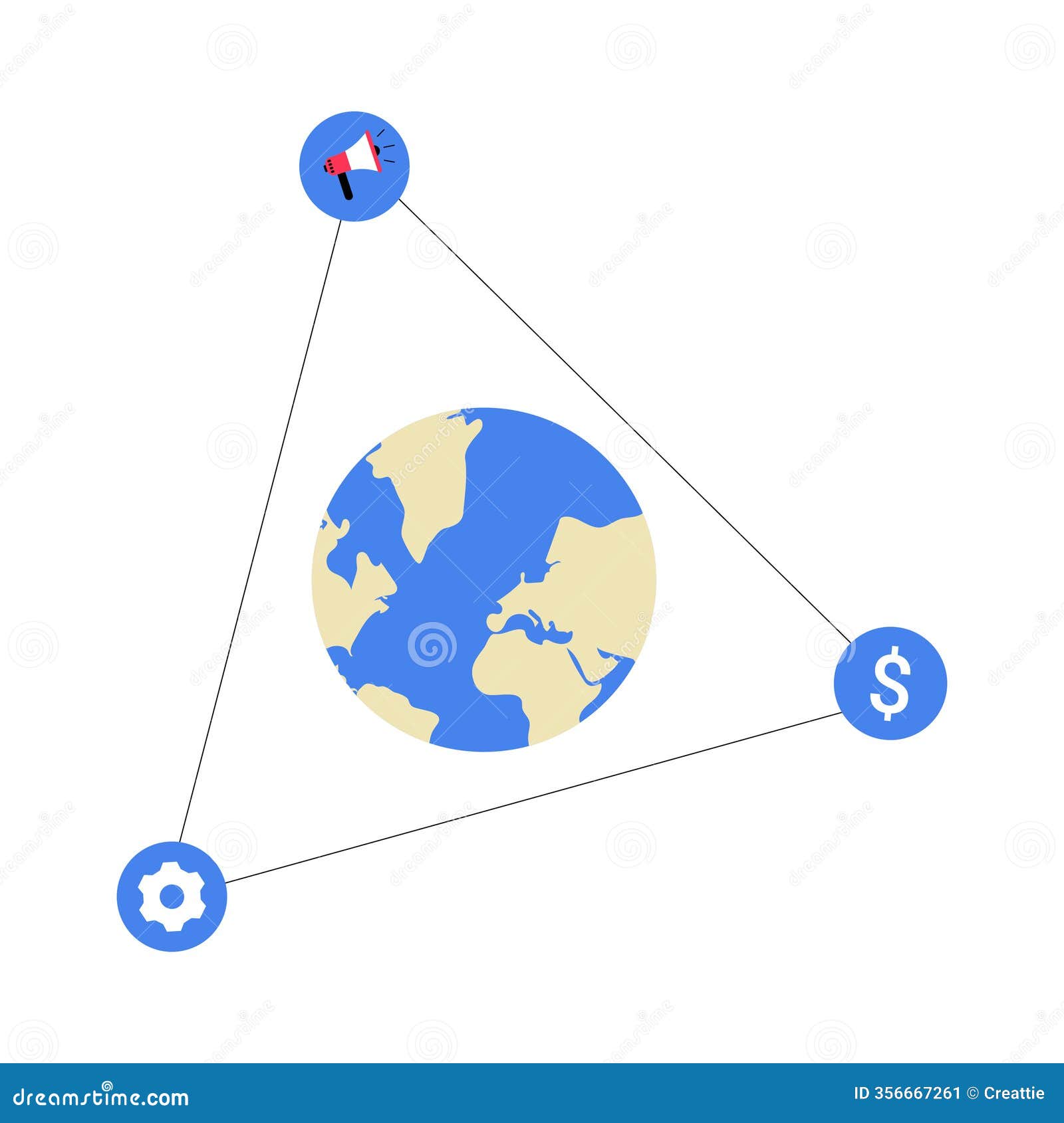 Triangular Diagram Chart. Triangle With 3 Steps Parts. Triangle Design ...