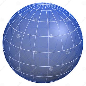 Globe Meridians / Earth Model Stock Illustration - Illustration of ...